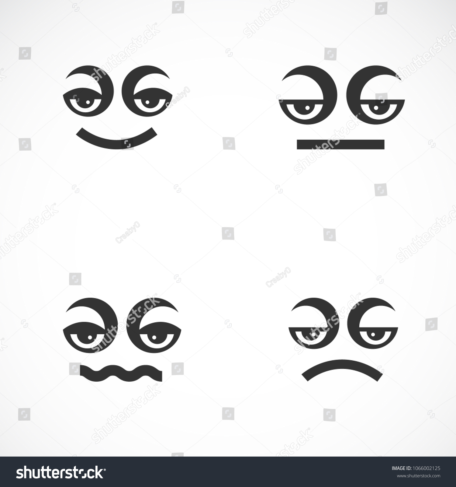 Creative Mood Emoticon Vector Designs Stock Vector (Royalty Free ...