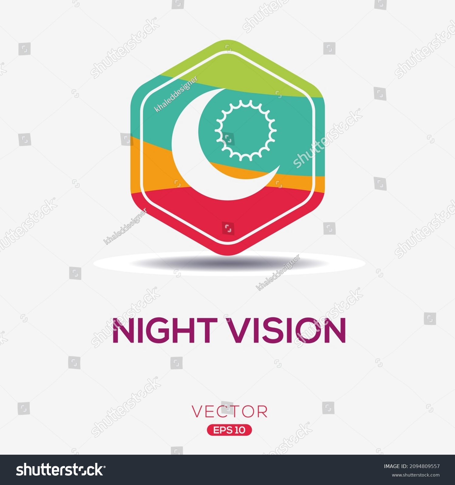 Creative Night Vision Icon Vector Sign Stock Vector (Royalty Free ...