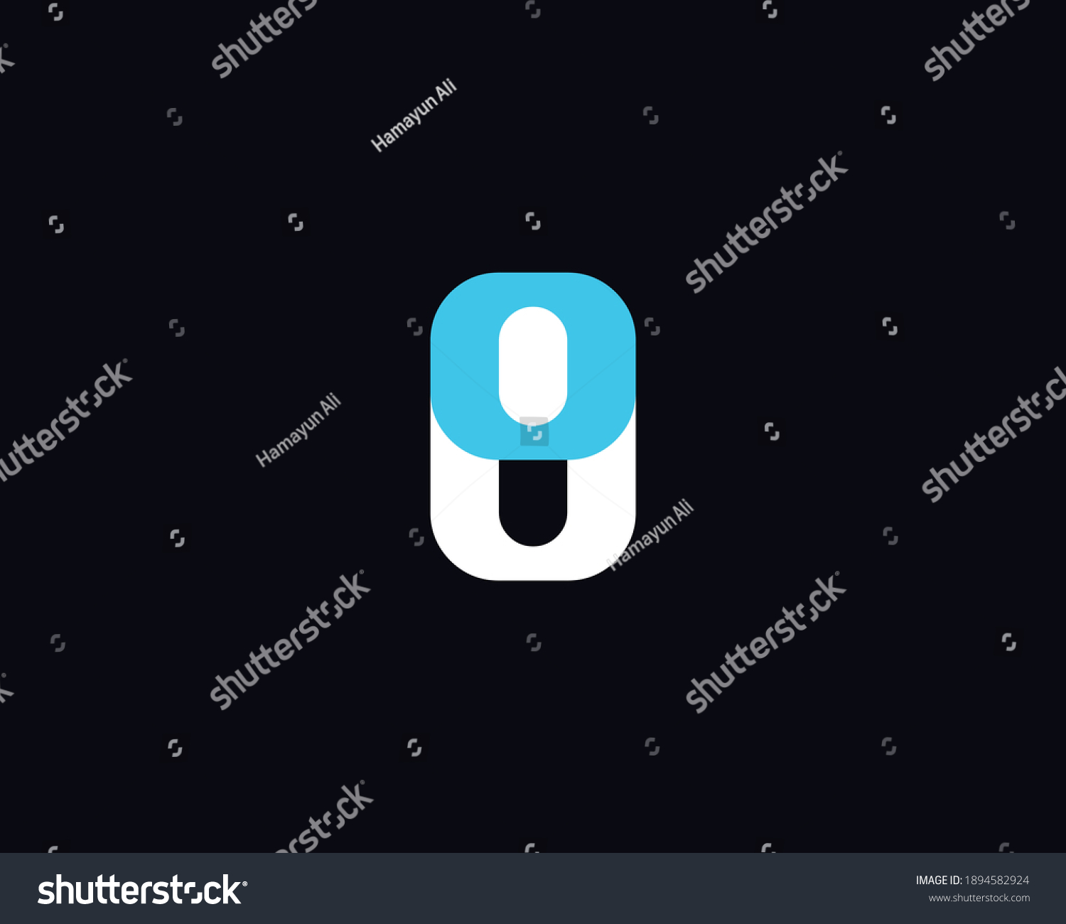 Creative Ou Letter Logo Design Vector Stock Vector (Royalty Free ...