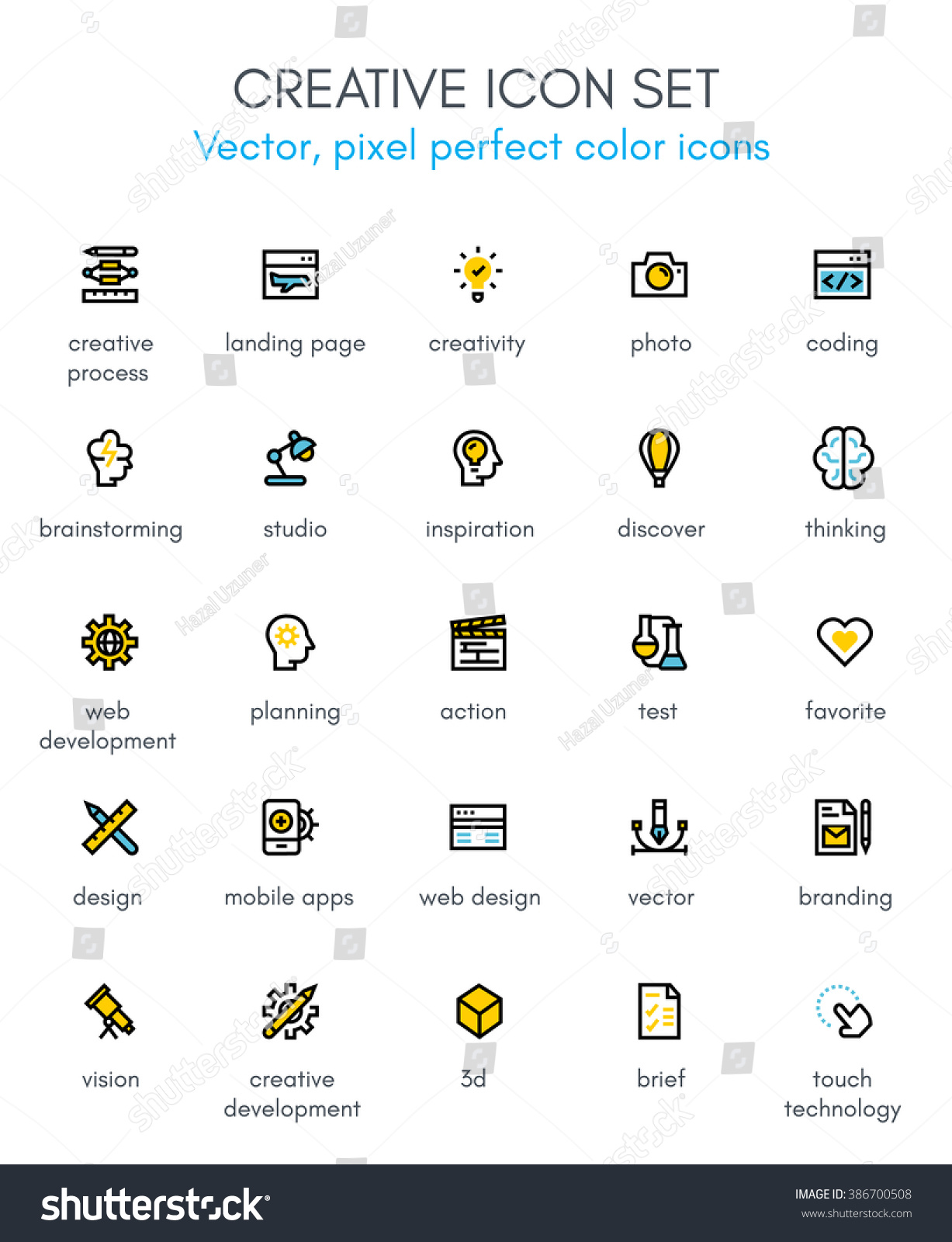 Creative Package Line Icon Set Pixel Stock Vector (Royalty Free ...