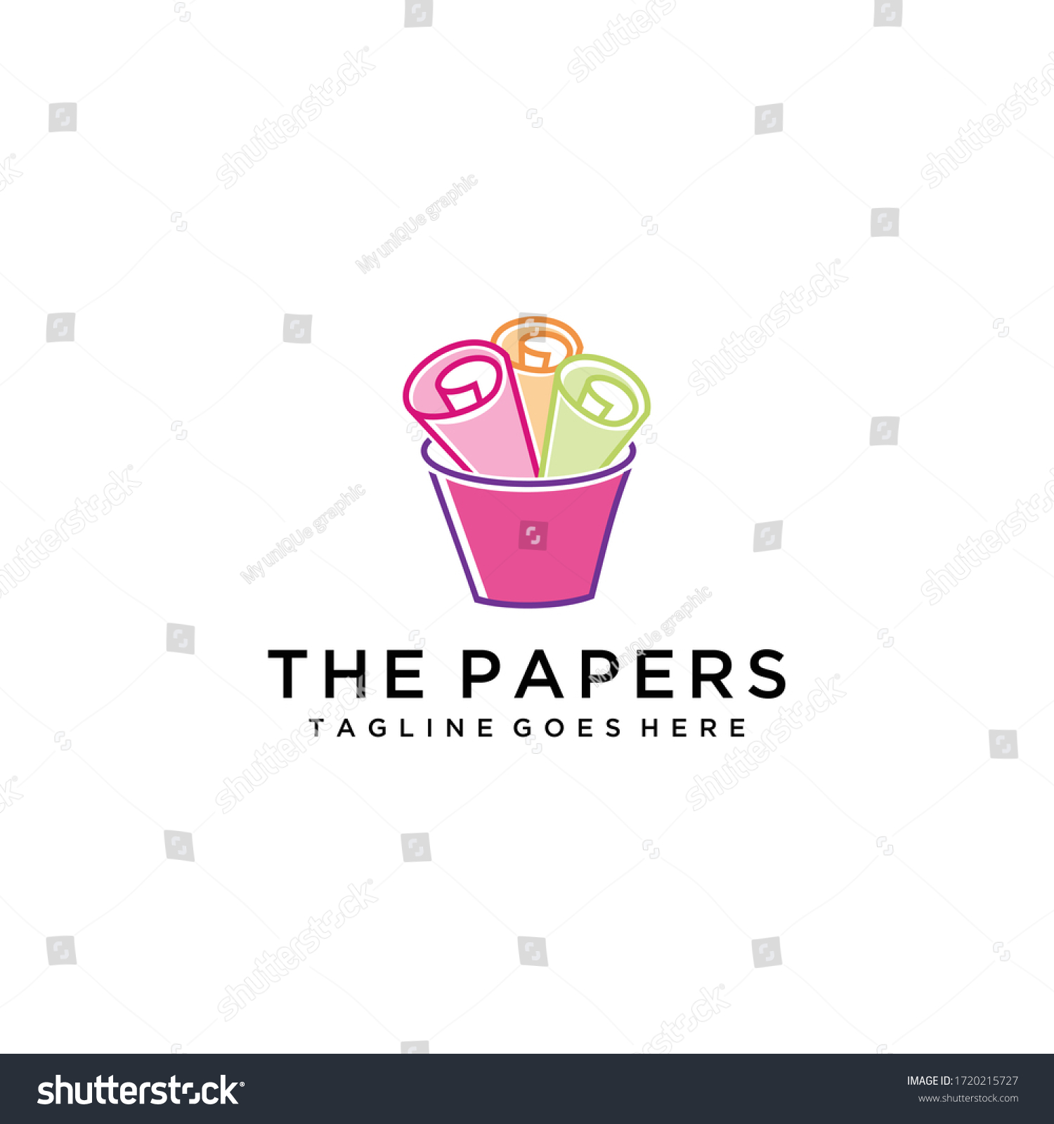 Creative Papers Sign Logo Design Vector Stock Vector (Royalty Free ...