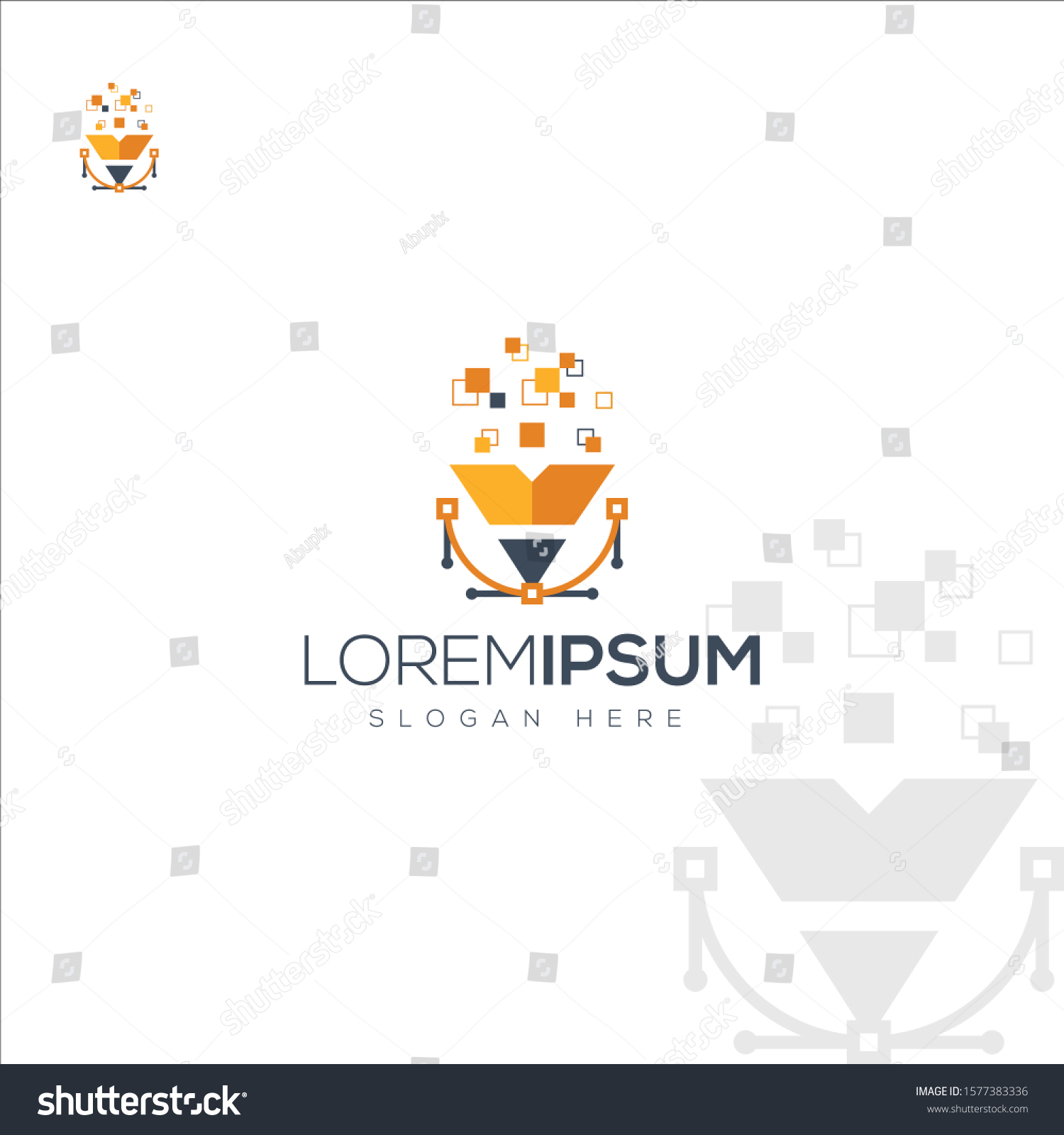 Creative Path Pen Logo Icon Stock Vector (Royalty Free) 1577383336 ...