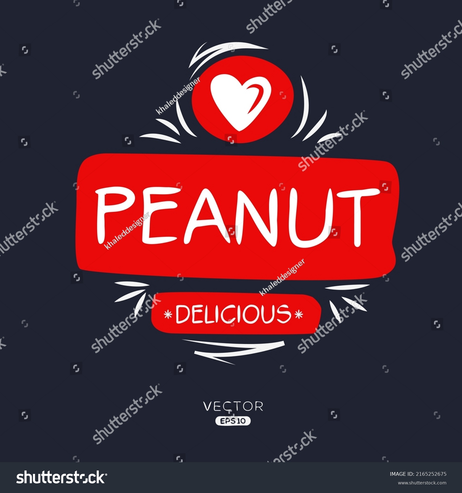Creative Peanut Logo Peanut Sticker Vector Stock Vector (Royalty Free ...
