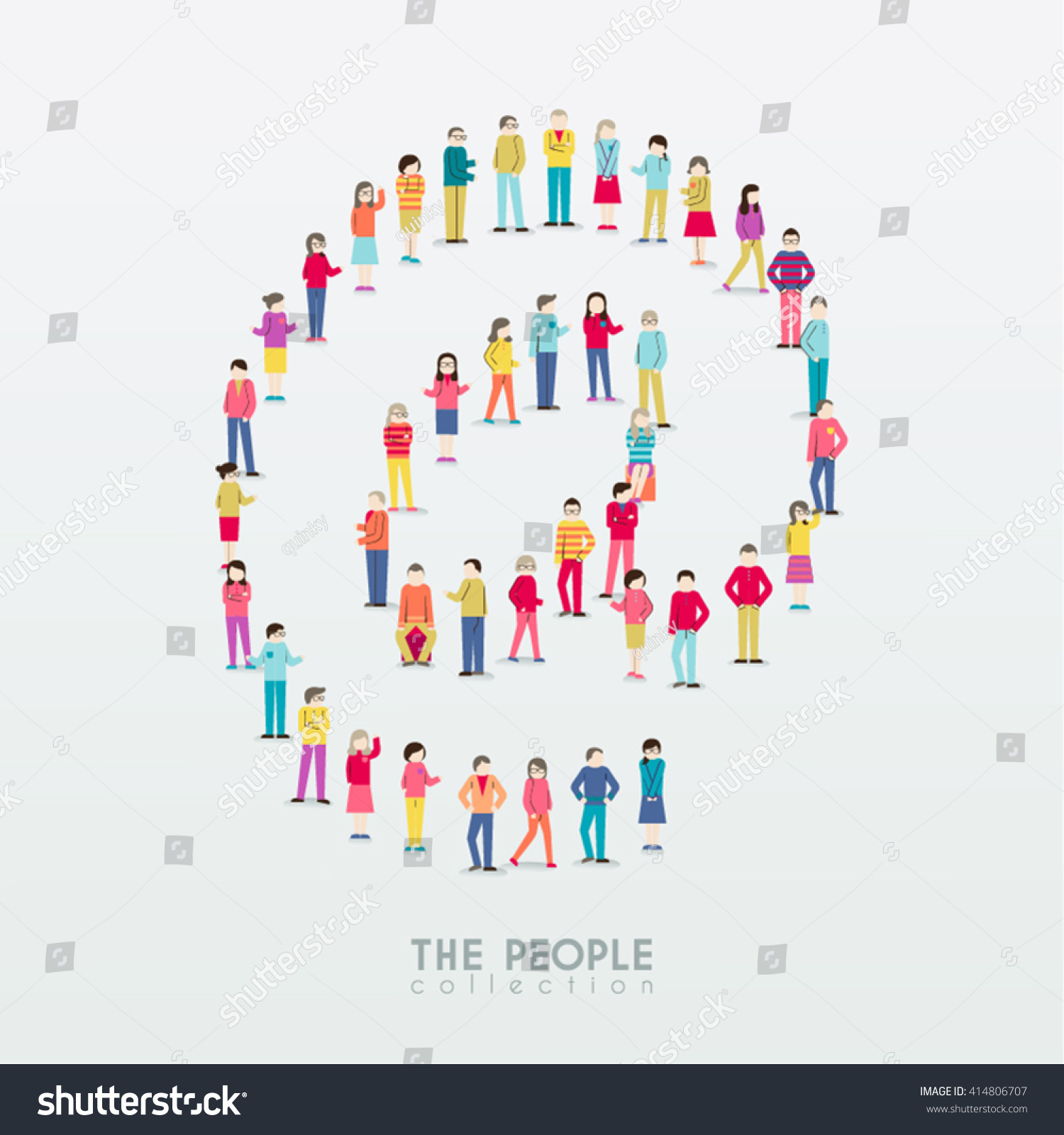 Creative People Icon Collection Vector Design Stock Vector (Royalty ...