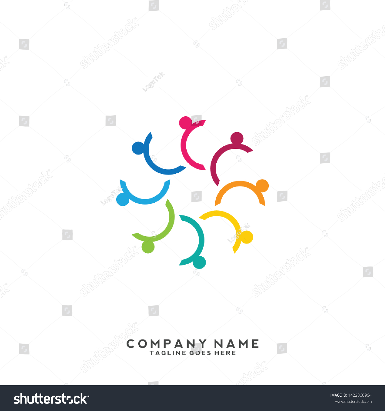 Creative People Logo Design Template Stock Vector (Royalty Free ...