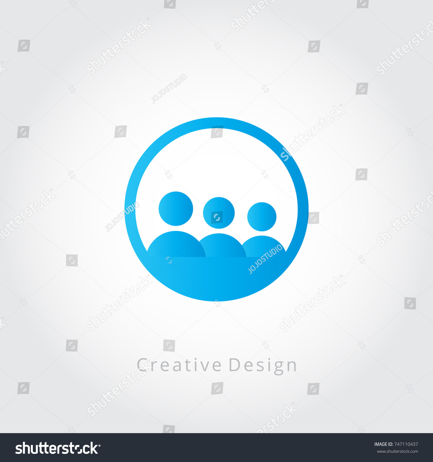 Creative People Team Work Logo Design 스톡 벡터(로열티 프리) 747110437 ...