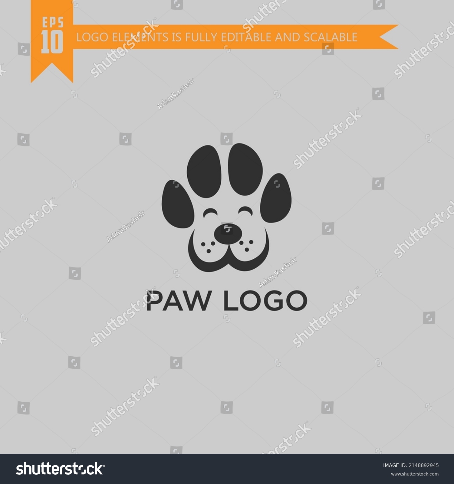 Creative Pet Paw Logo Design Symbol Stock Vector (Royalty Free ...
