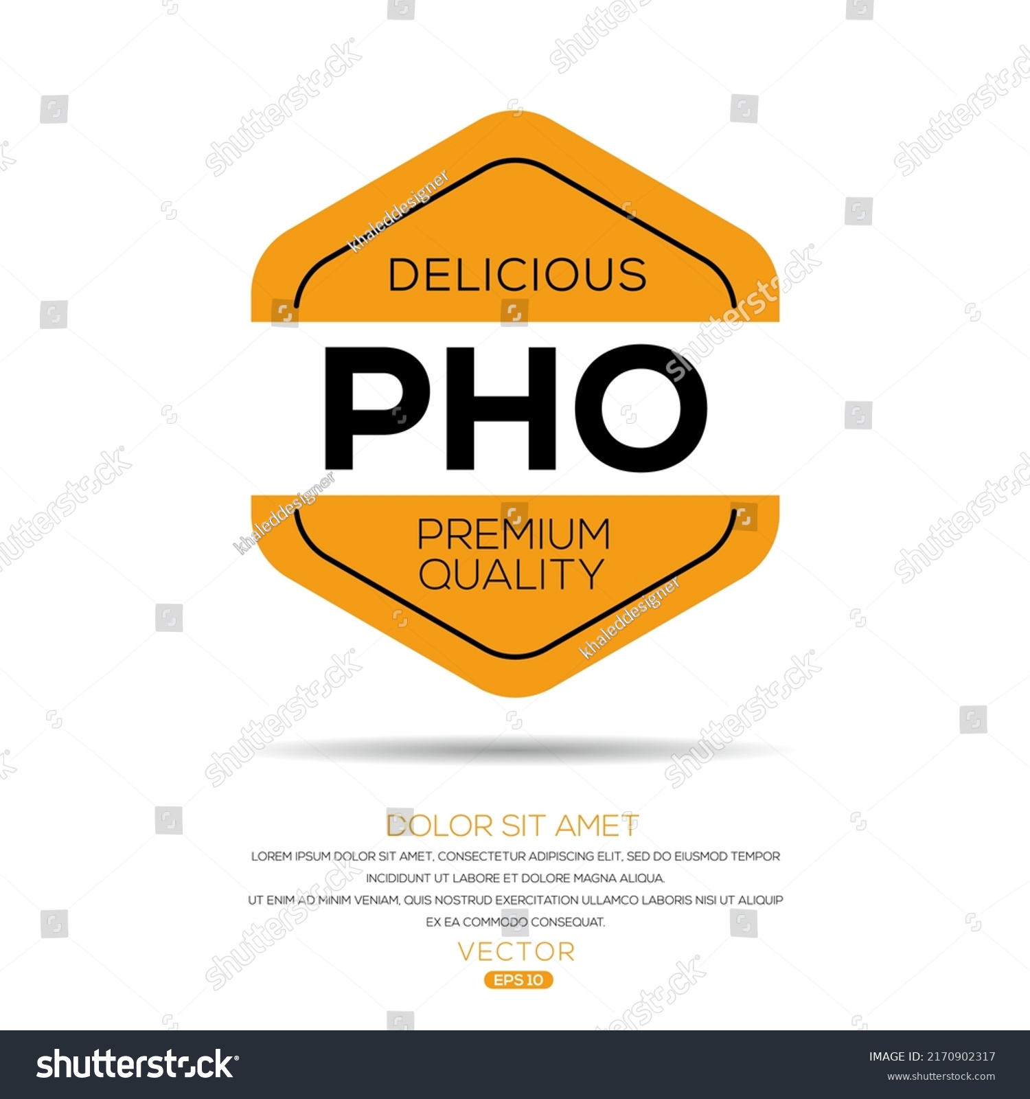 Creative Pho Logo Pho Sticker Vector Stock Vector (Royalty Free ...