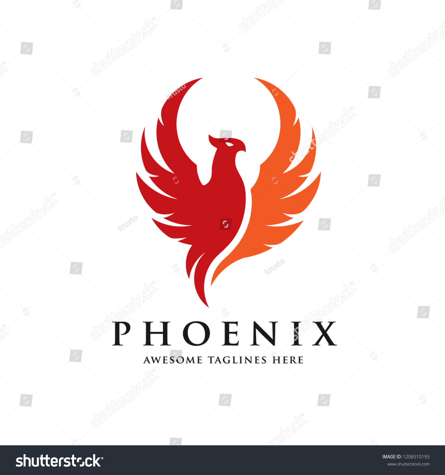 Creative Phoenix Bird Logo Concept Stock Vector (Royalty Free ...