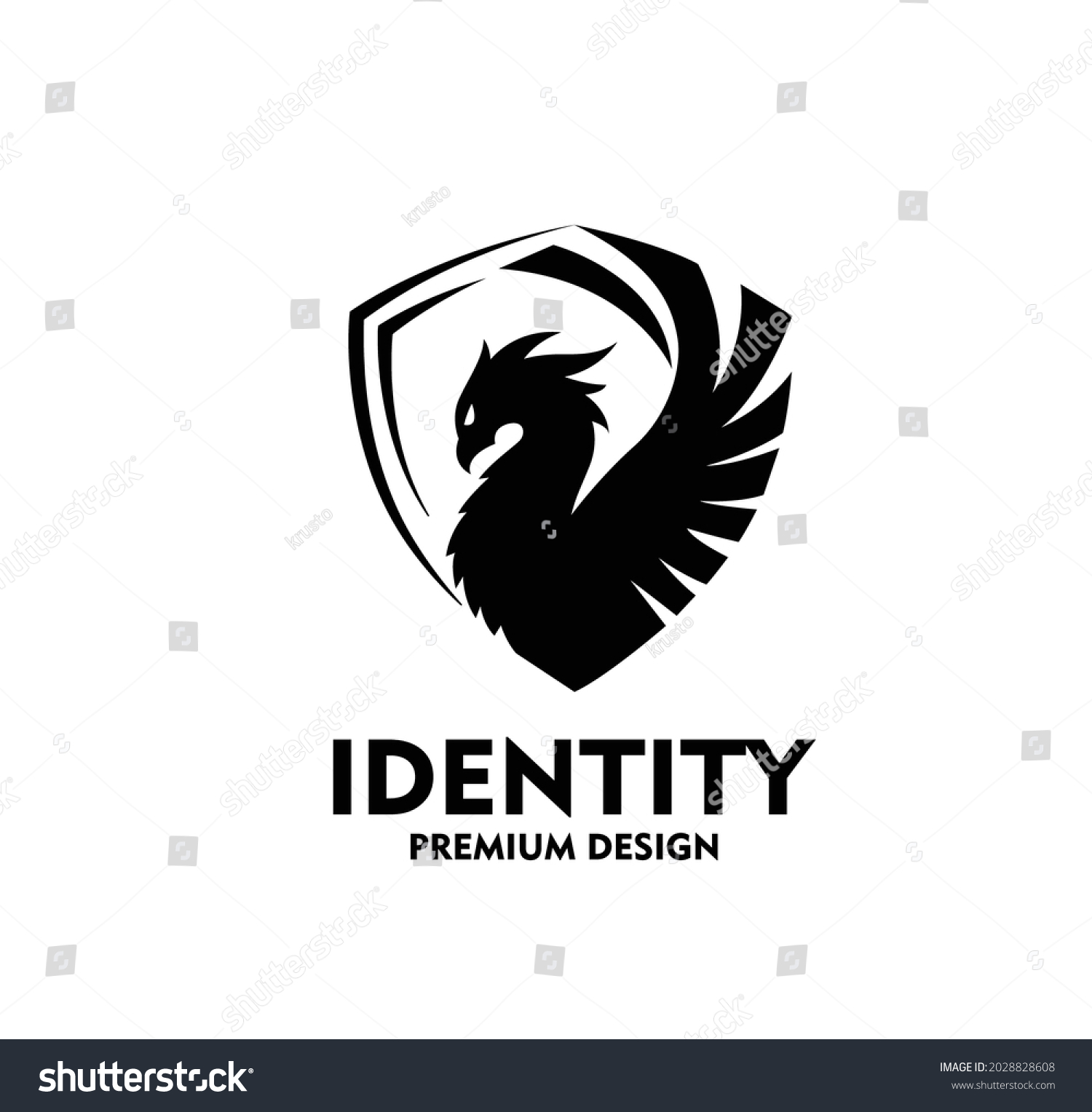Creative Phoenix Shield Monogram Logo Vector Stock Vector (Royalty Free ...