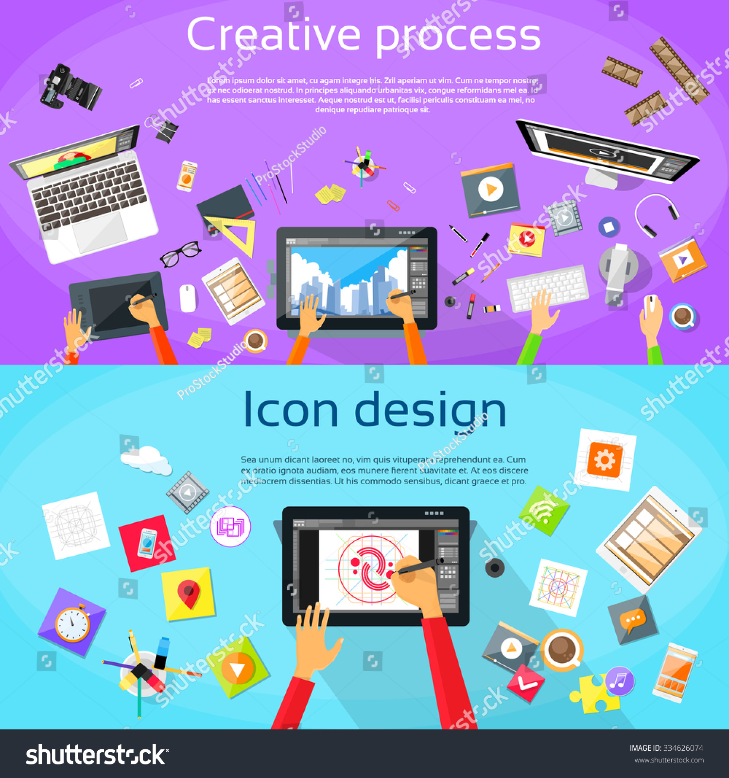 Creative Process Digital Logo Icon Designer Stock Vector (Royalty Free ...