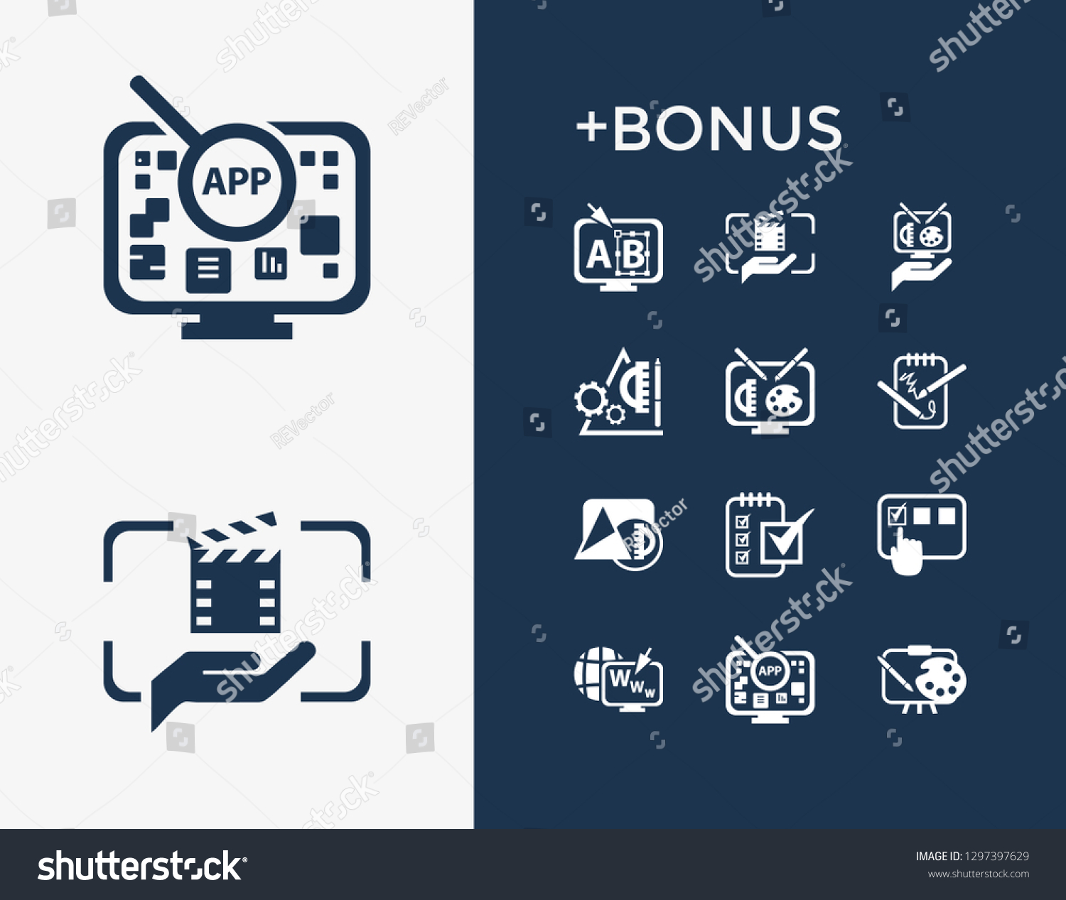 Creative Process Icon Set Prototyping Choice Stock Vector (Royalty Free ...
