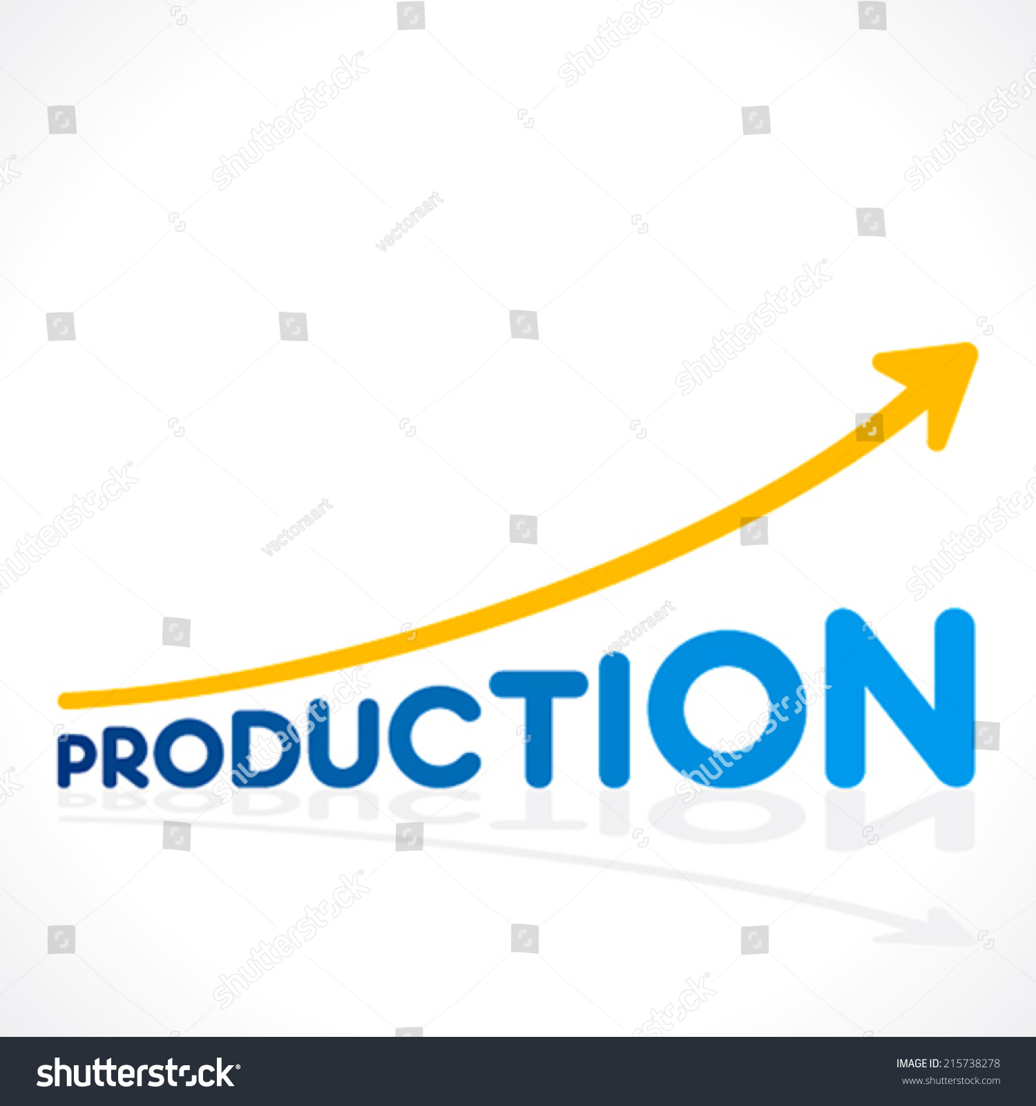 Creative Production Word Growth Graph Design Stock Vector (Royalty Free ...