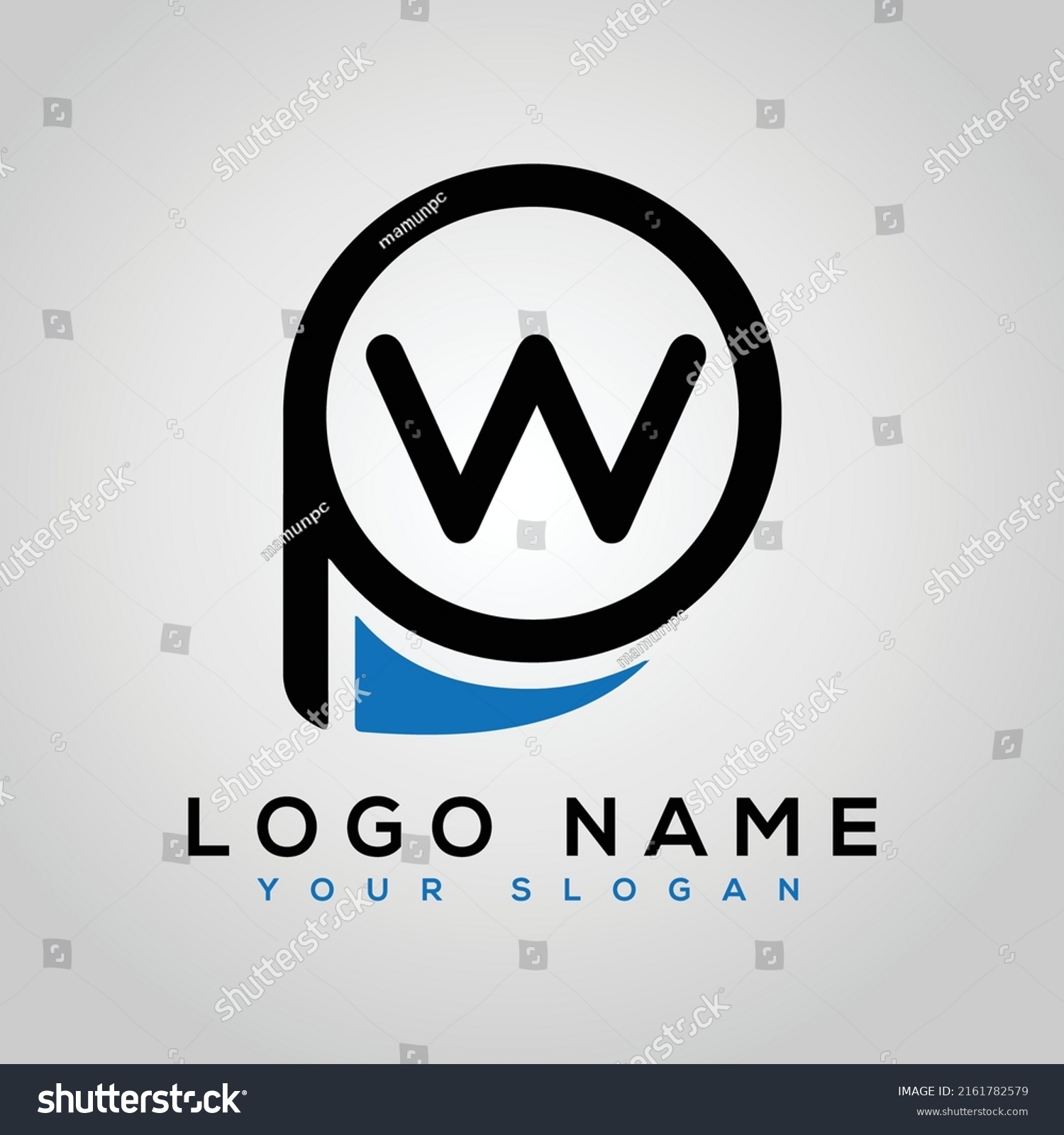 Creative Pw Logo Icon Design Stock Vector (Royalty Free) 2161782579 ...