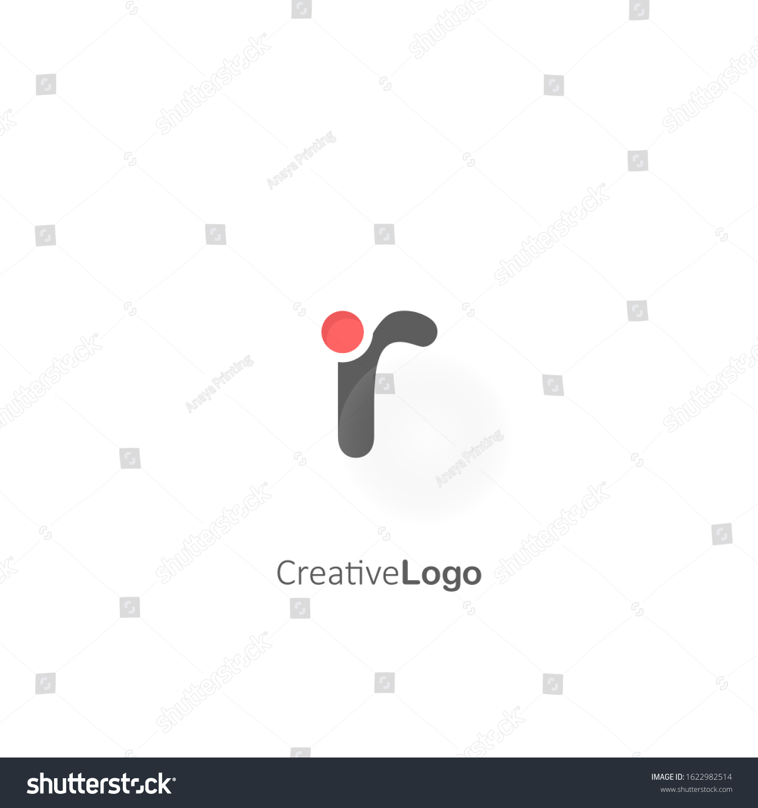 Creative R Letter Logo Dot Design Stock Vector (Royalty Free ...