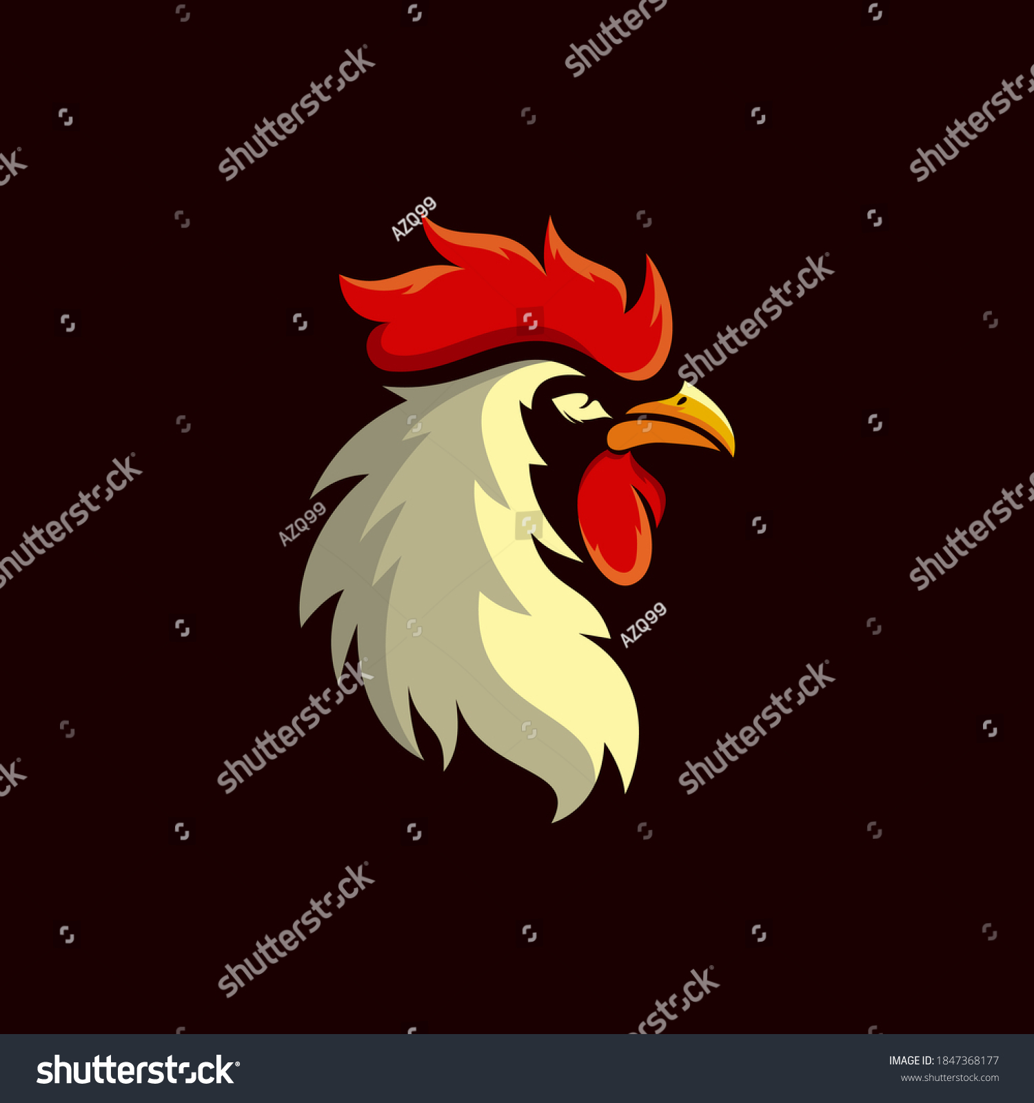 Creative Rooster Logo Design Inspiration Stock Vector (Royalty Free ...
