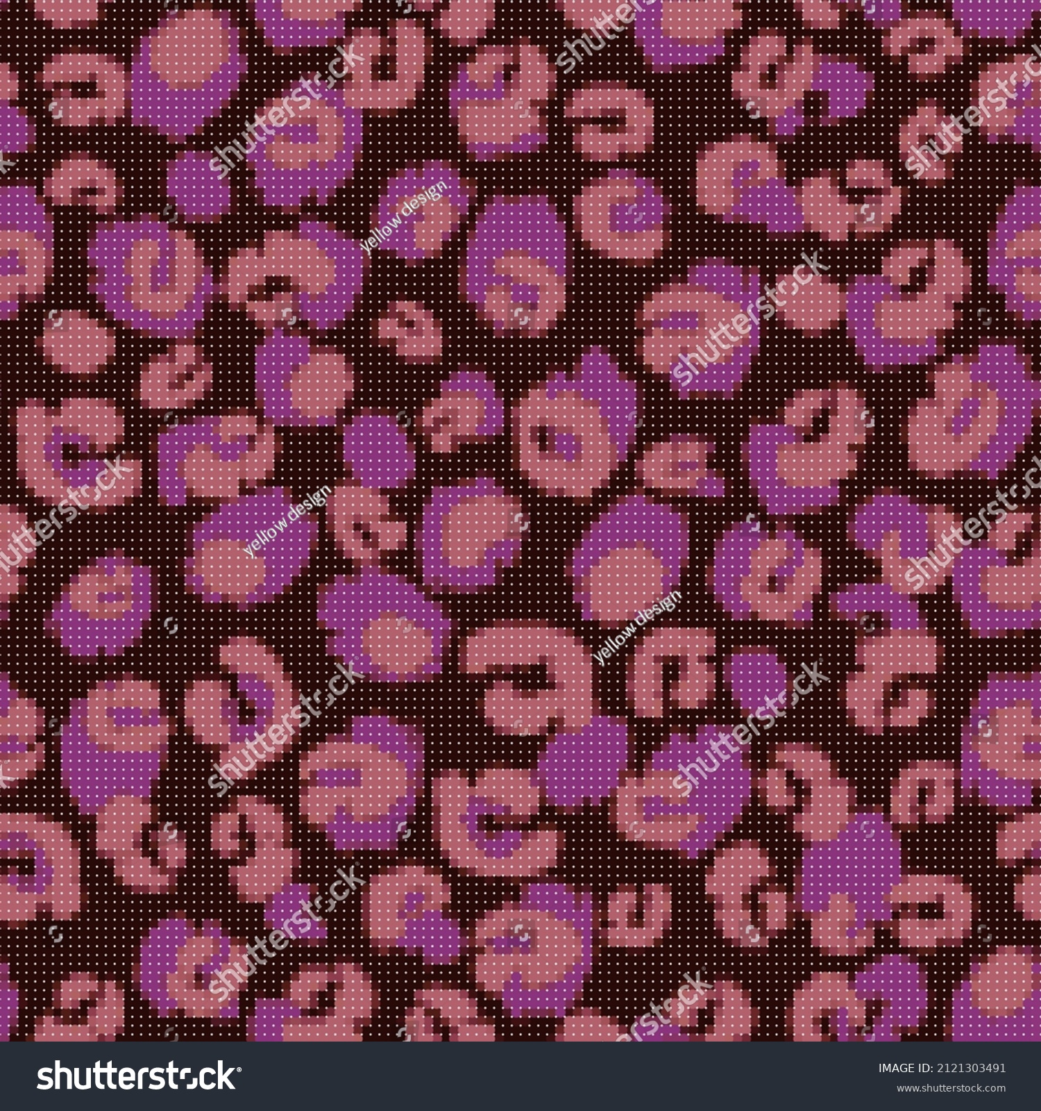Creative Round Shape Cheetah Seamless Pattern Stock Vector (Royalty ...