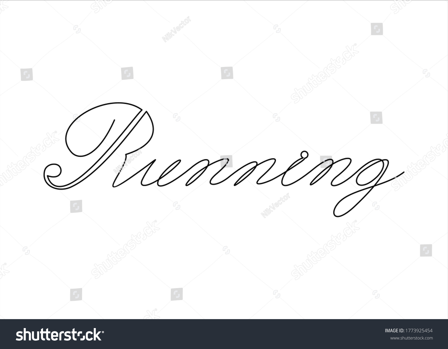 Creative Running Logocontinuous Line Drawing Stock Vector (Royalty Free ...