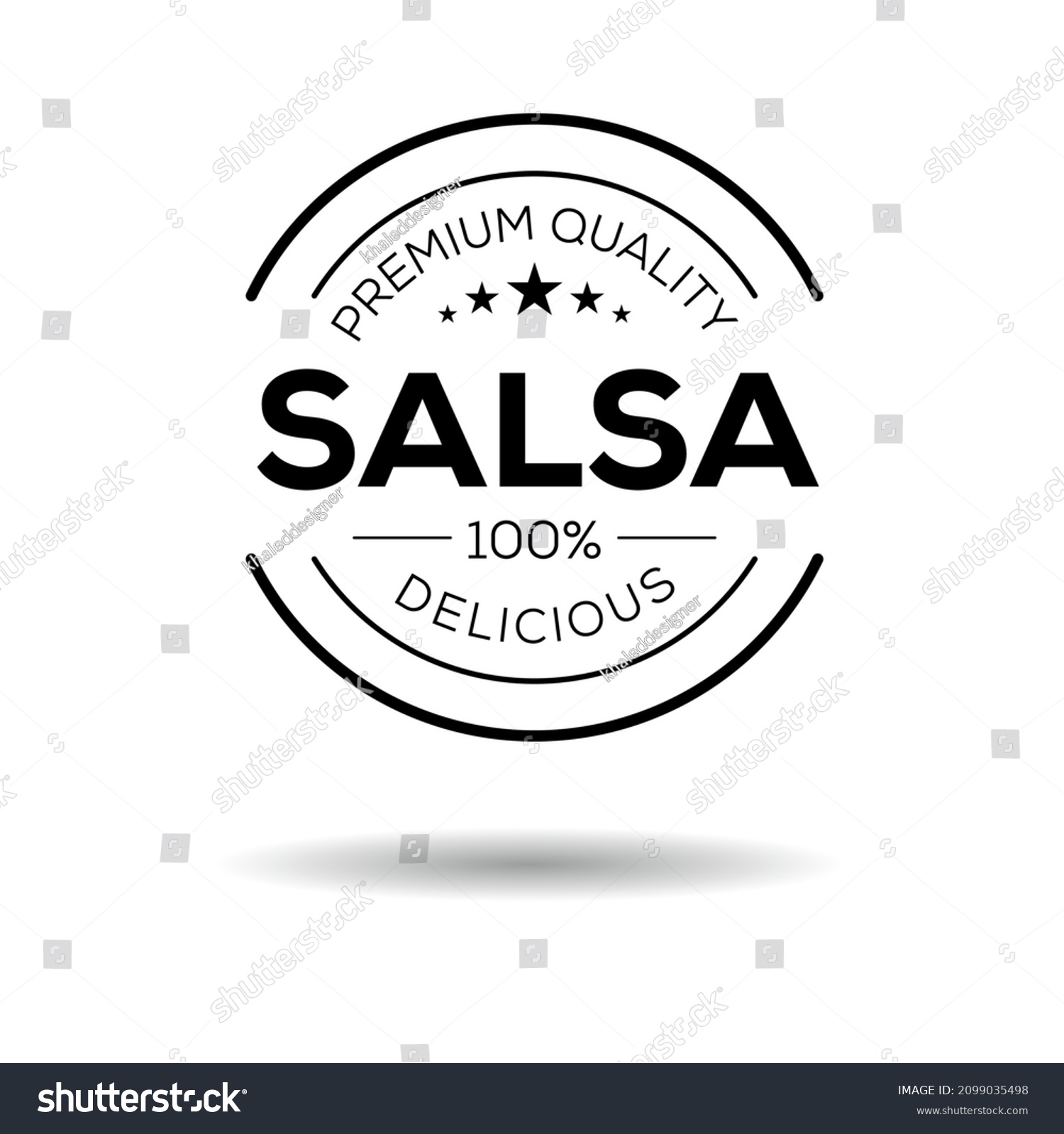 Creative Salsa Logo Salsa Sticker Vector Stock Vector (Royalty Free ...
