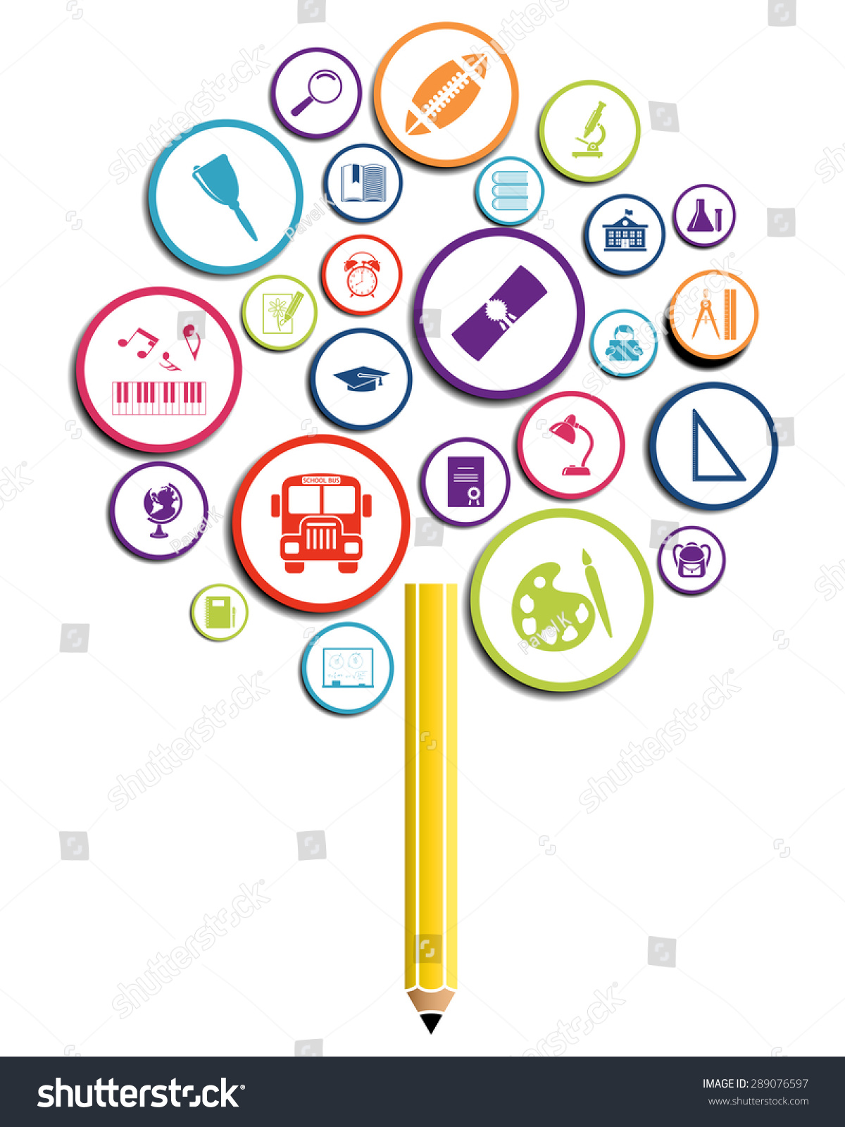 Creative School Design Icons Eps 10 Stock Vector (Royalty Free) 289076597