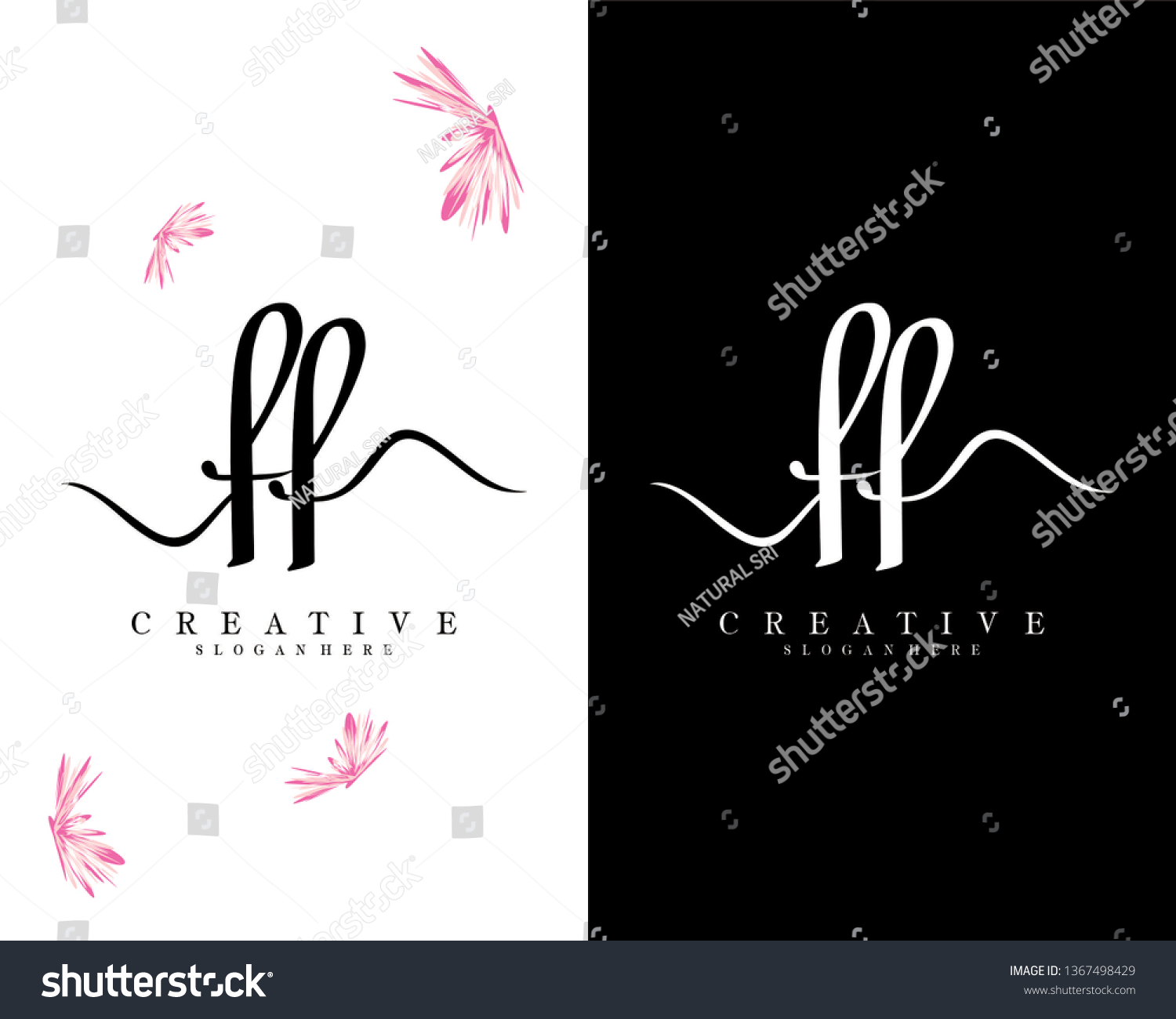 Creative Script Letter Fff Logo Design Stock Vector (Royalty Free ...