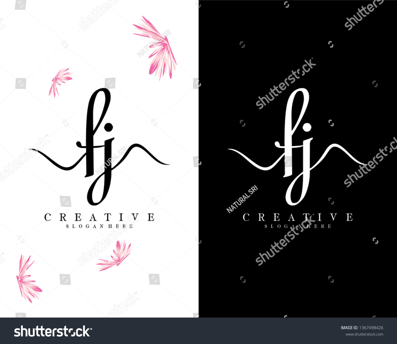 Creative Script Letter Fjjf Logo Design Stock Vector (Royalty Free ...