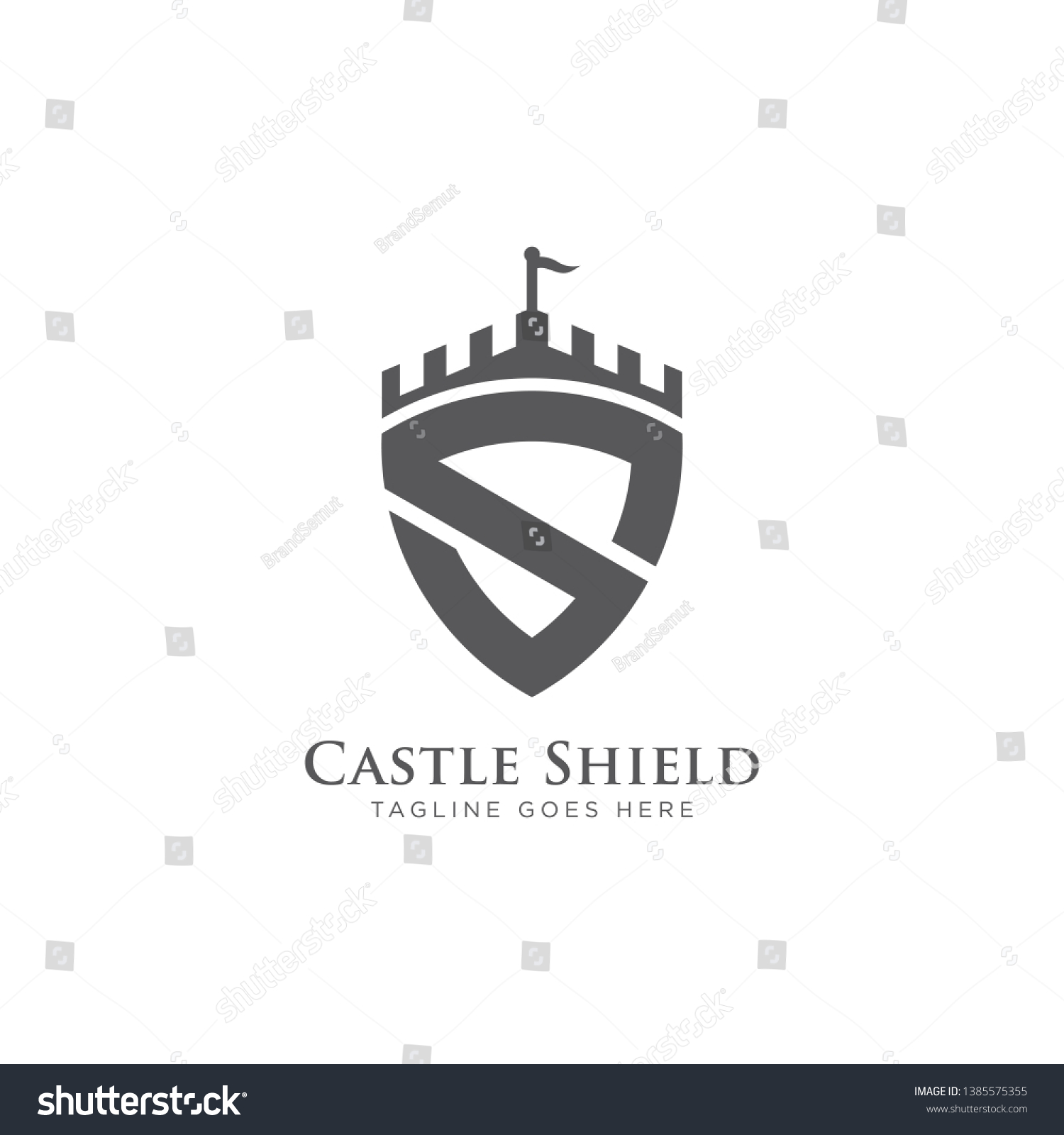 Creative Shield Castle Initial S Logo Stock Vector (Royalty Free ...