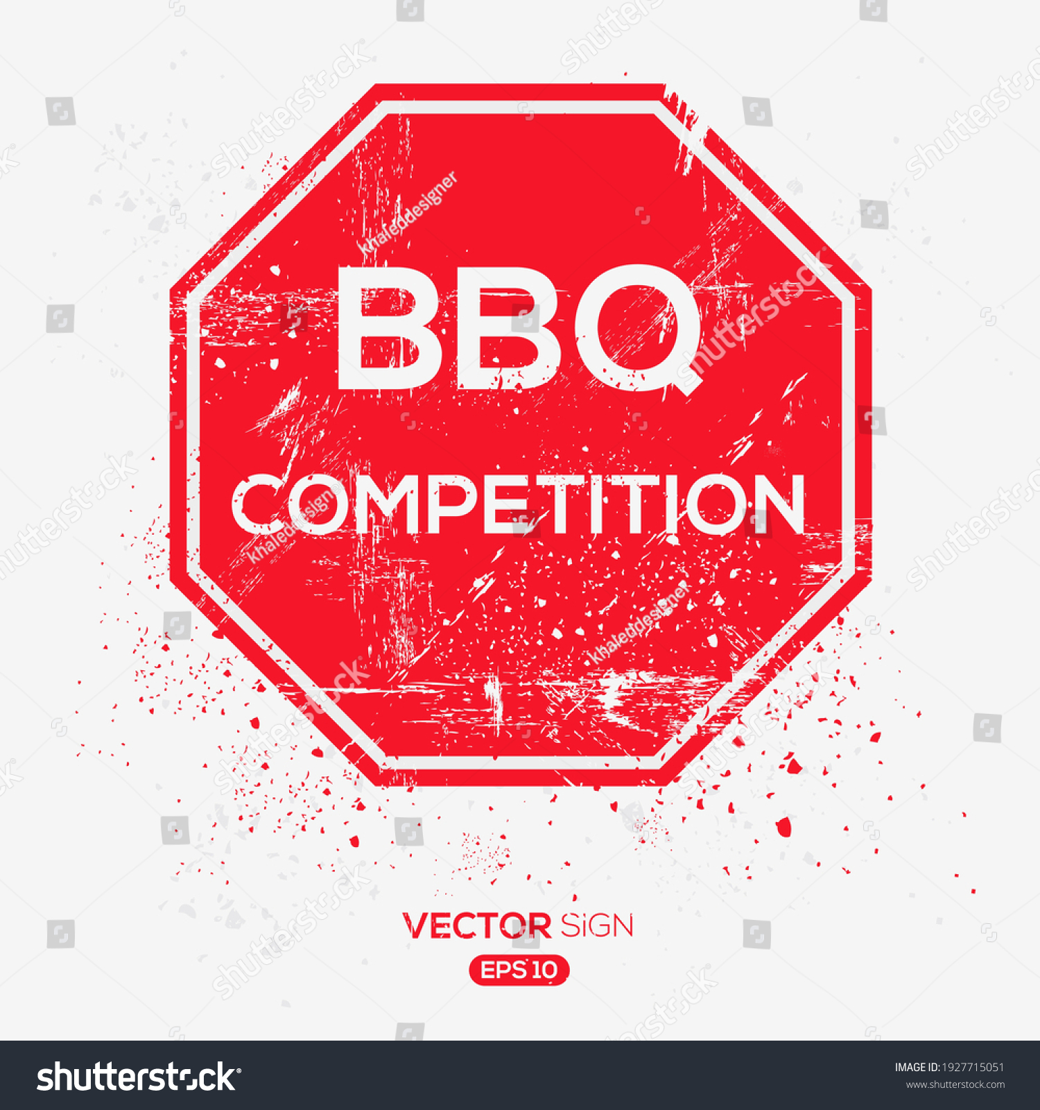 Creative Sign Bbq Competition Design Vector Stock Vector (Royalty Free ...