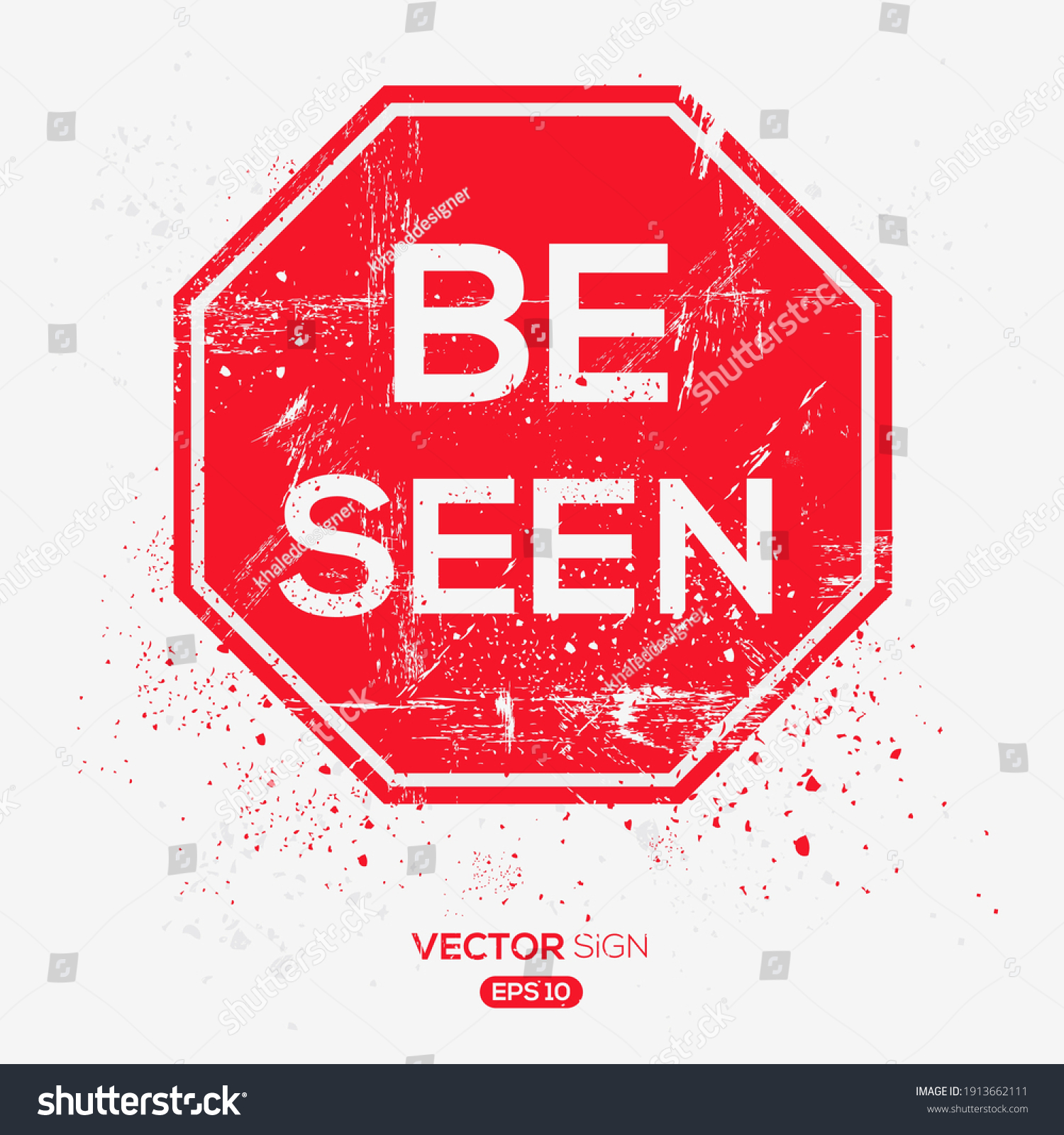 Creative Sign Be Seen Design Vector Stock Vector (Royalty Free ...
