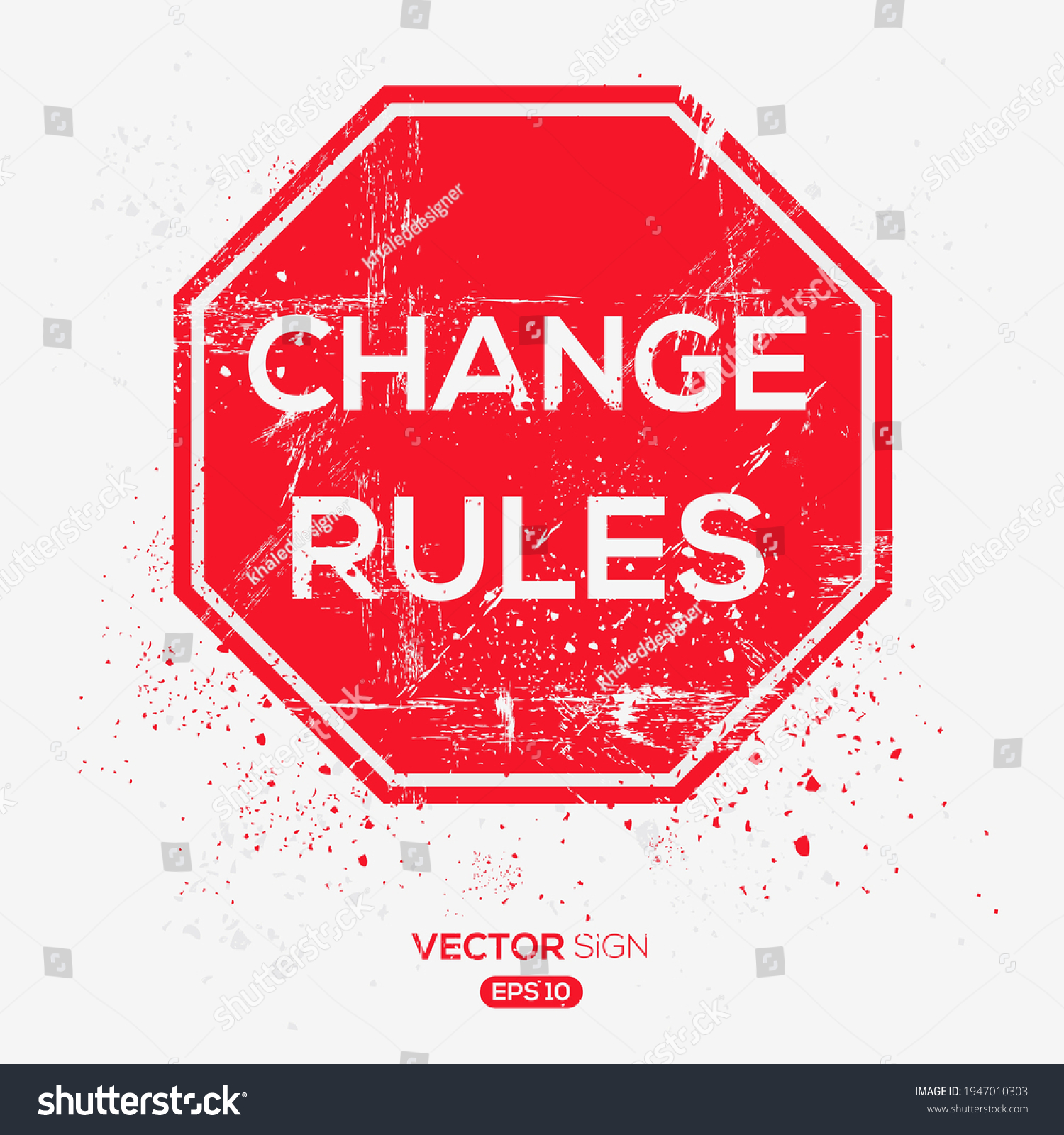 Creative Sign Change Rules Design Vector Stock Vector (Royalty Free ...