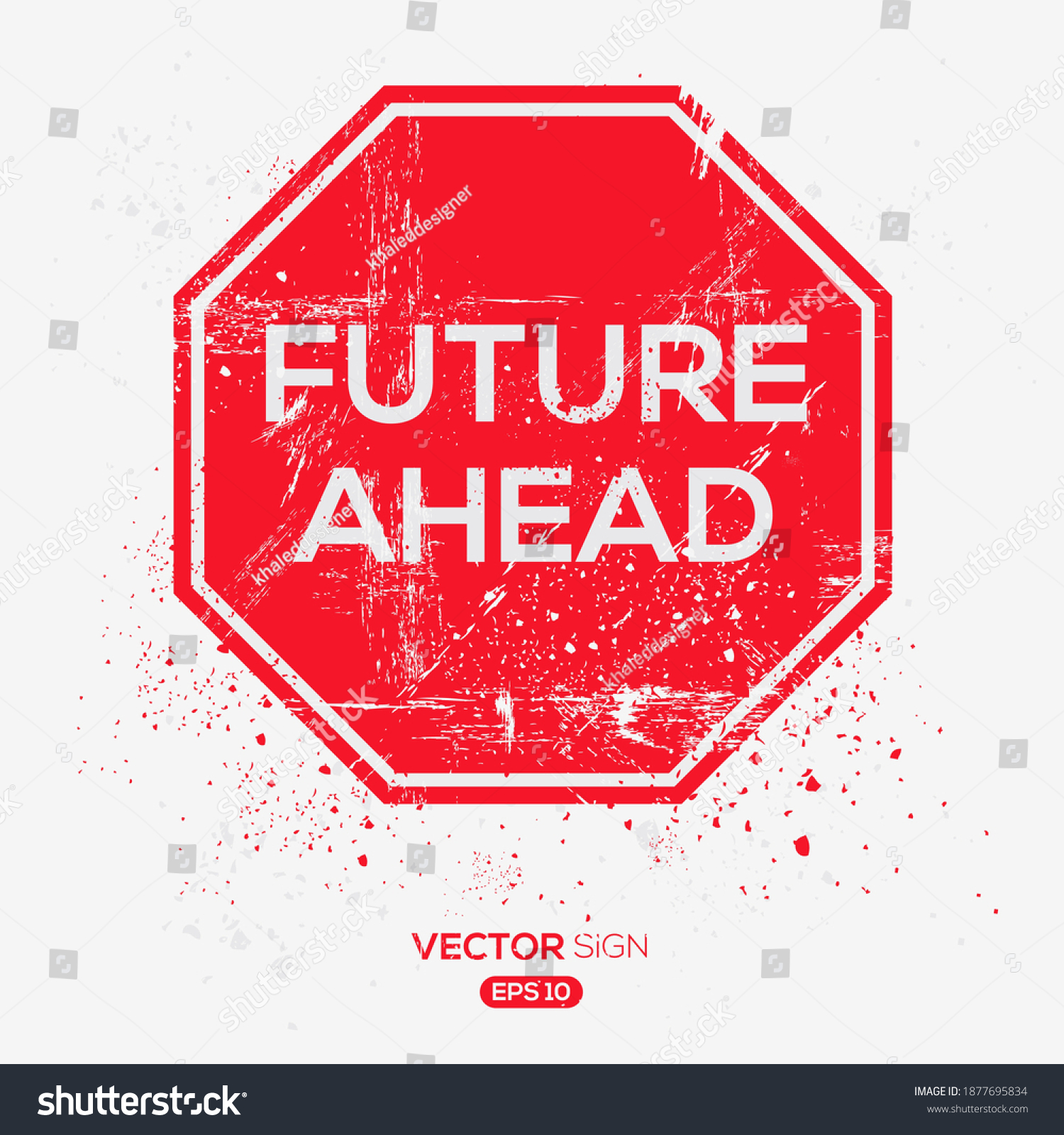 Creative Sign Future Ahead Design Vector Stock Vector (Royalty Free ...