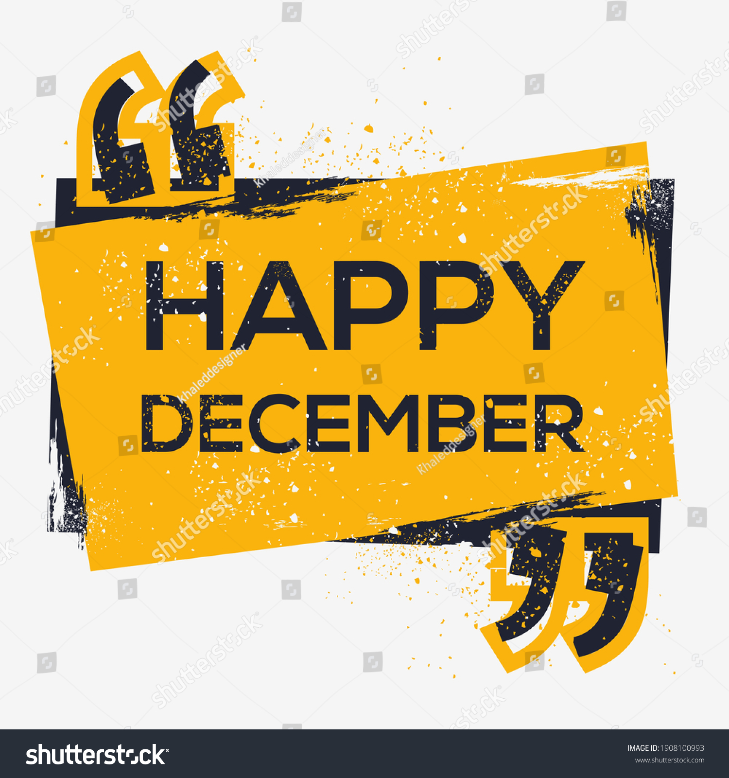 Creative Sign Happy December Design Vector Stock Vector (Royalty Free ...