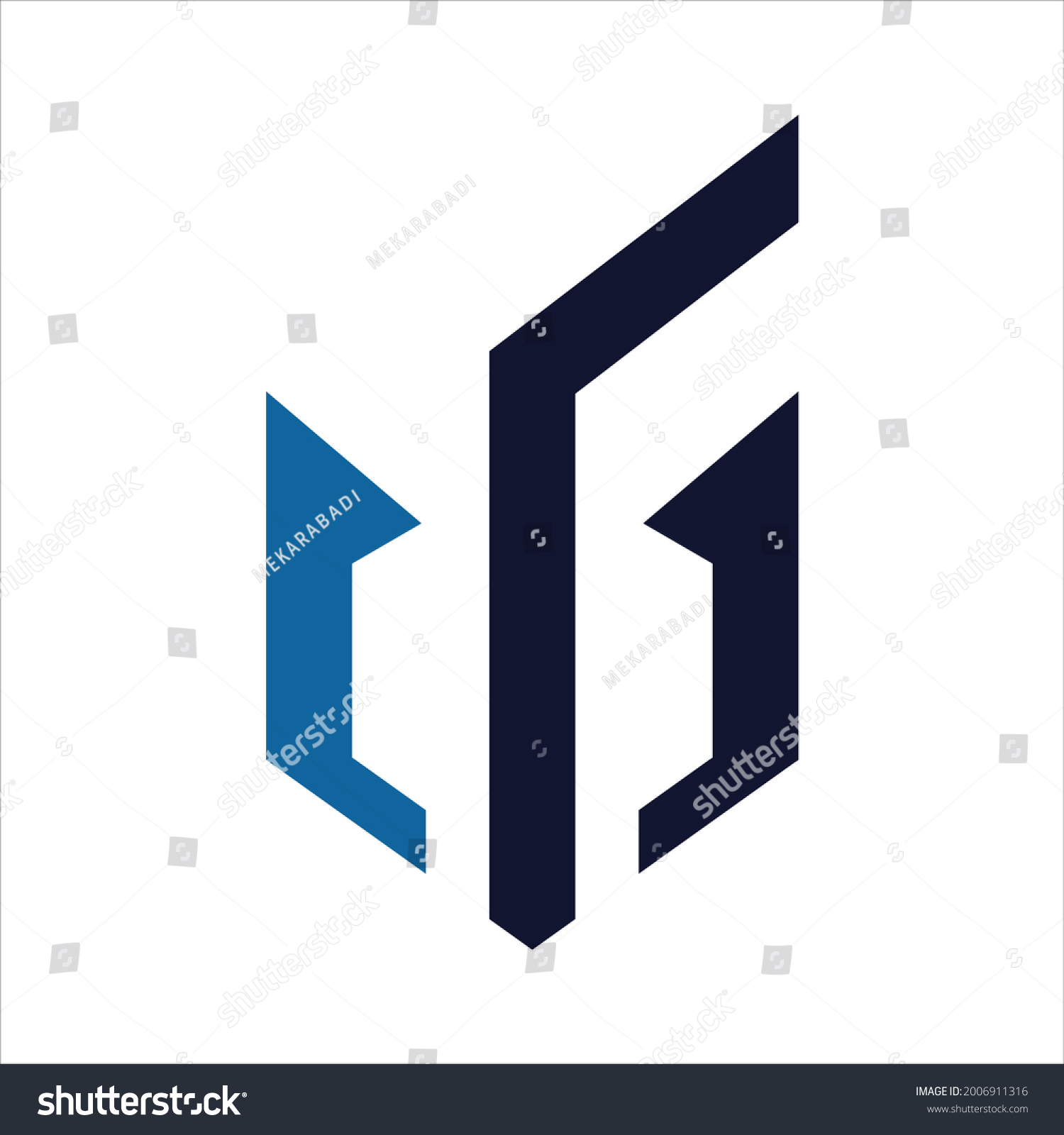 Creative Simple Design Logo Initial Mg Stock Vector (Royalty Free ...