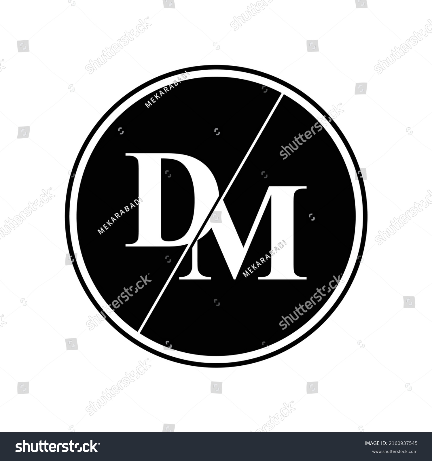 Creative Simple Logo Design Letter Dm Stock Vector (Royalty Free ...