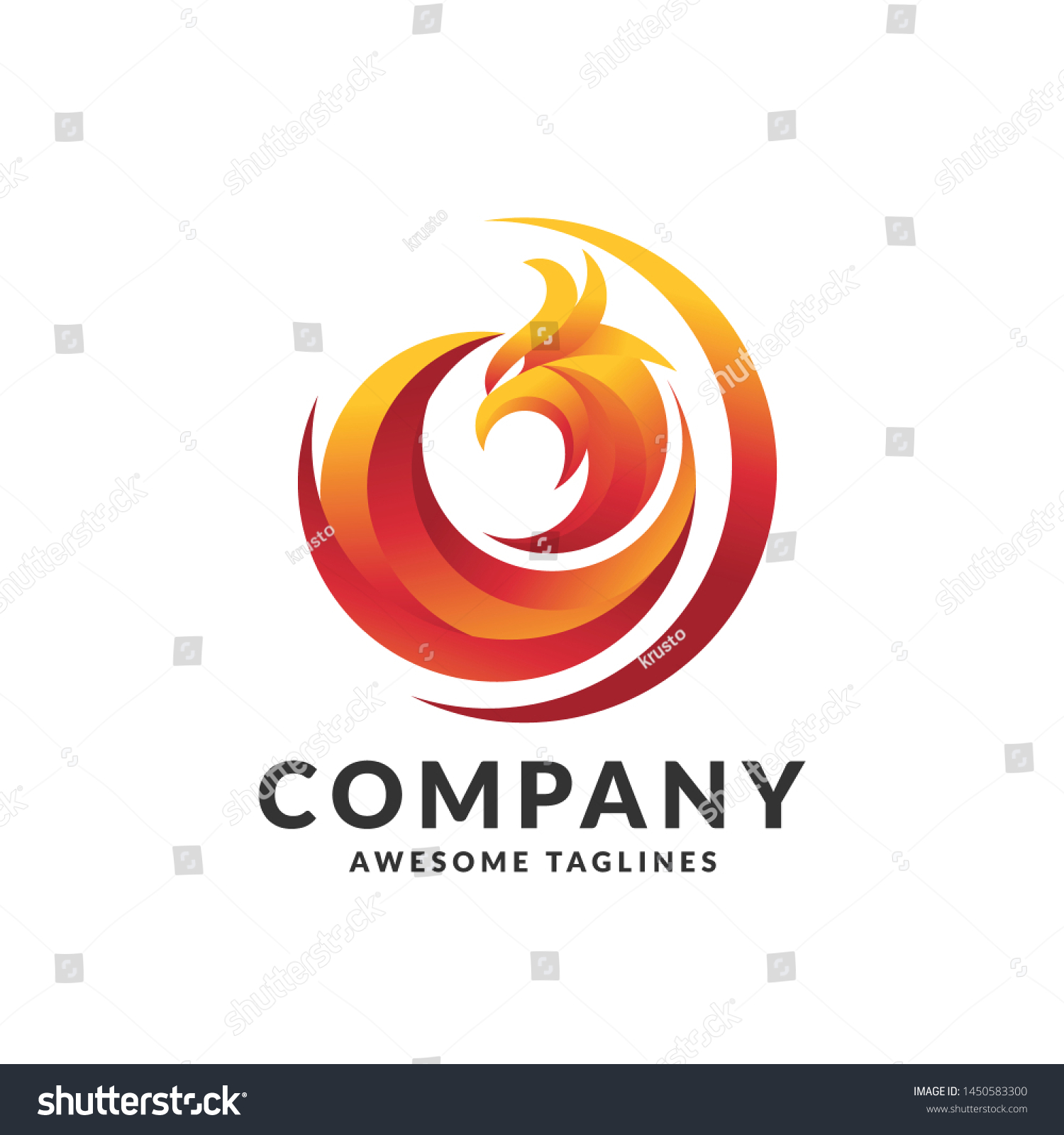 Creative Simple Phoenix Bird Logo Design: เวกเตอร์สต็อก (ปลอดค่า ...