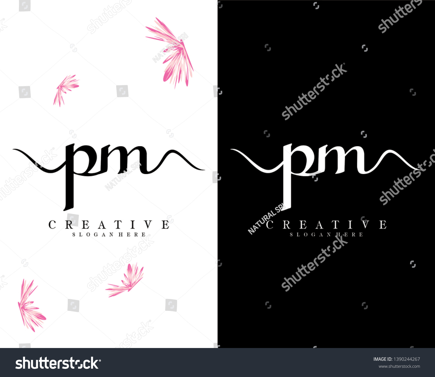 Creative Simple Pmmp Letter Logo Template Stock Vector (Royalty Free) 1390244267