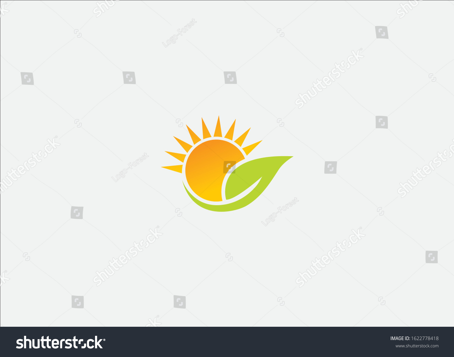 Creative Simple Sunrise Logo Design Stock Vector (Royalty Free) 1622778418