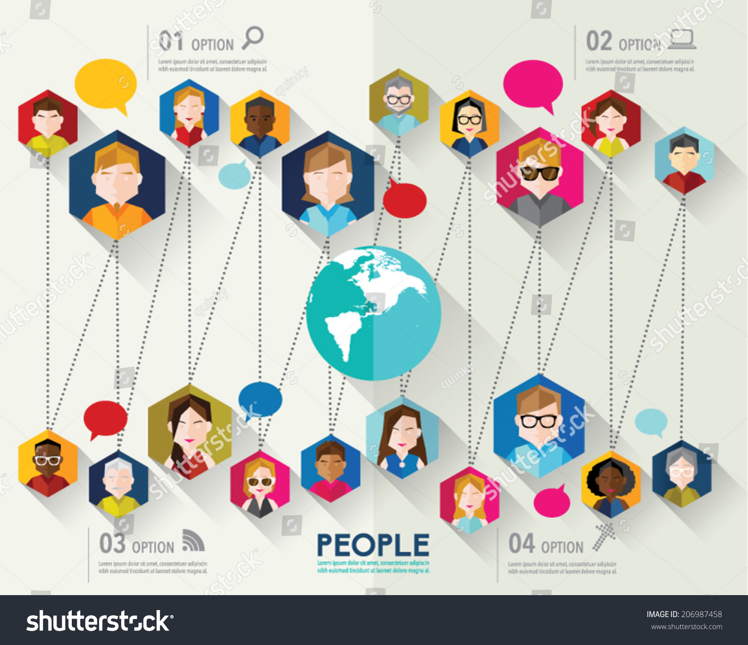 Creative Social Networking People Vector Design Stock Vector (Royalty ...