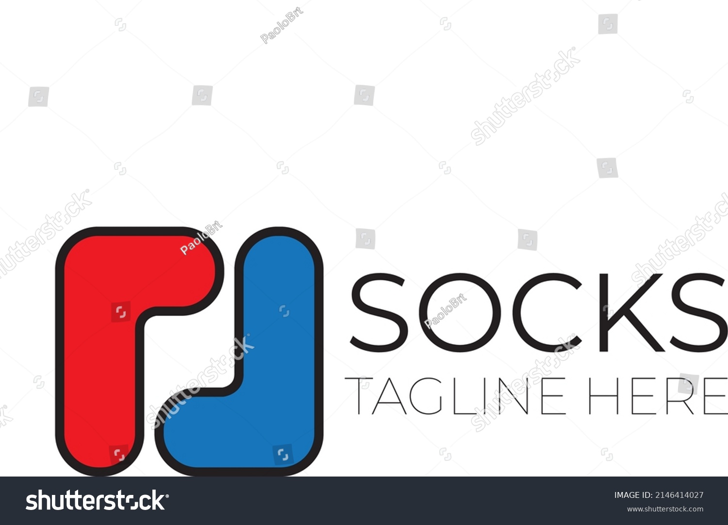 Creative Socks Logo Design Template Stock Vector (Royalty Free ...