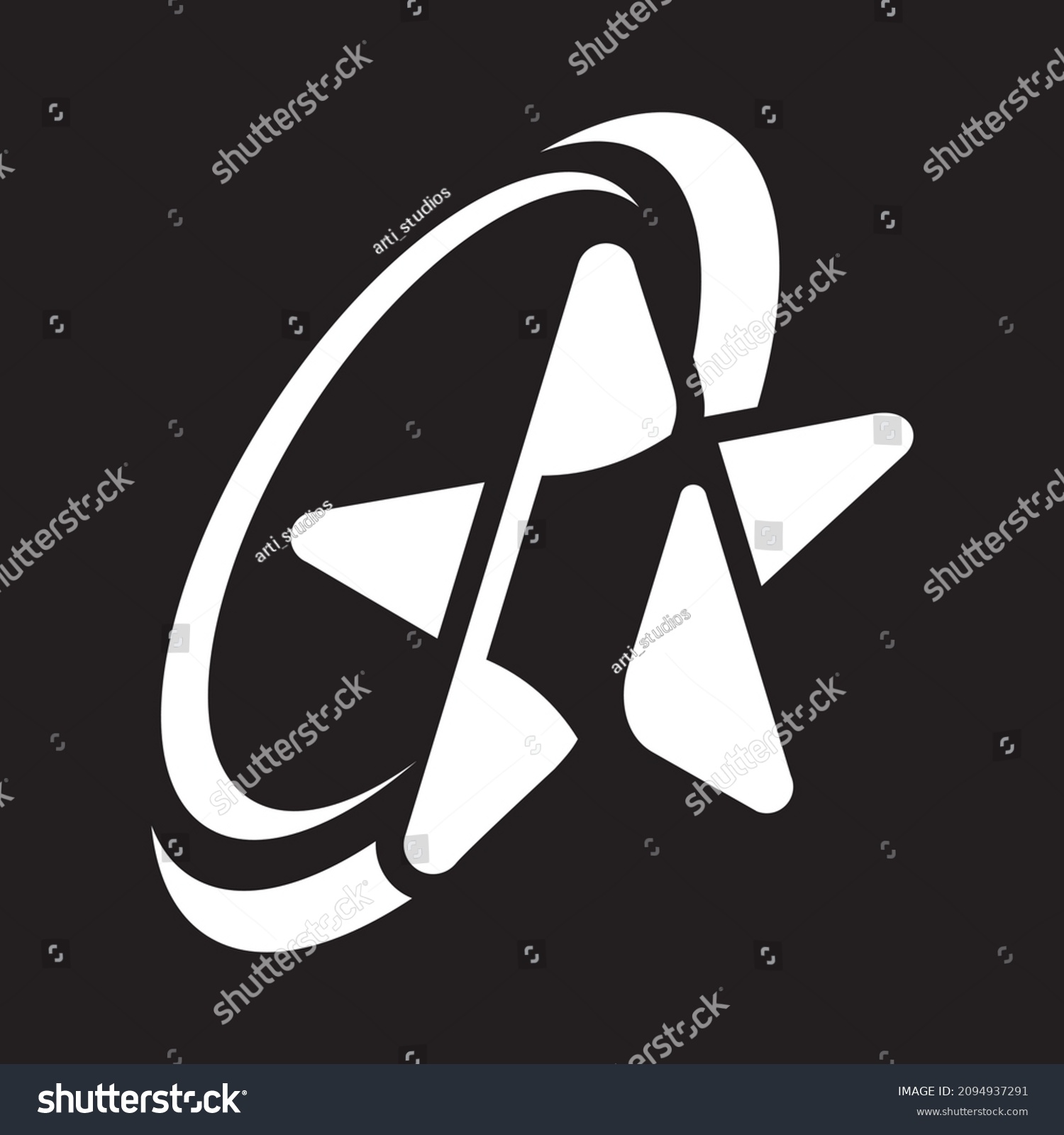 Creative Space Stars Logo Design Vector Stock Vector (Royalty Free ...