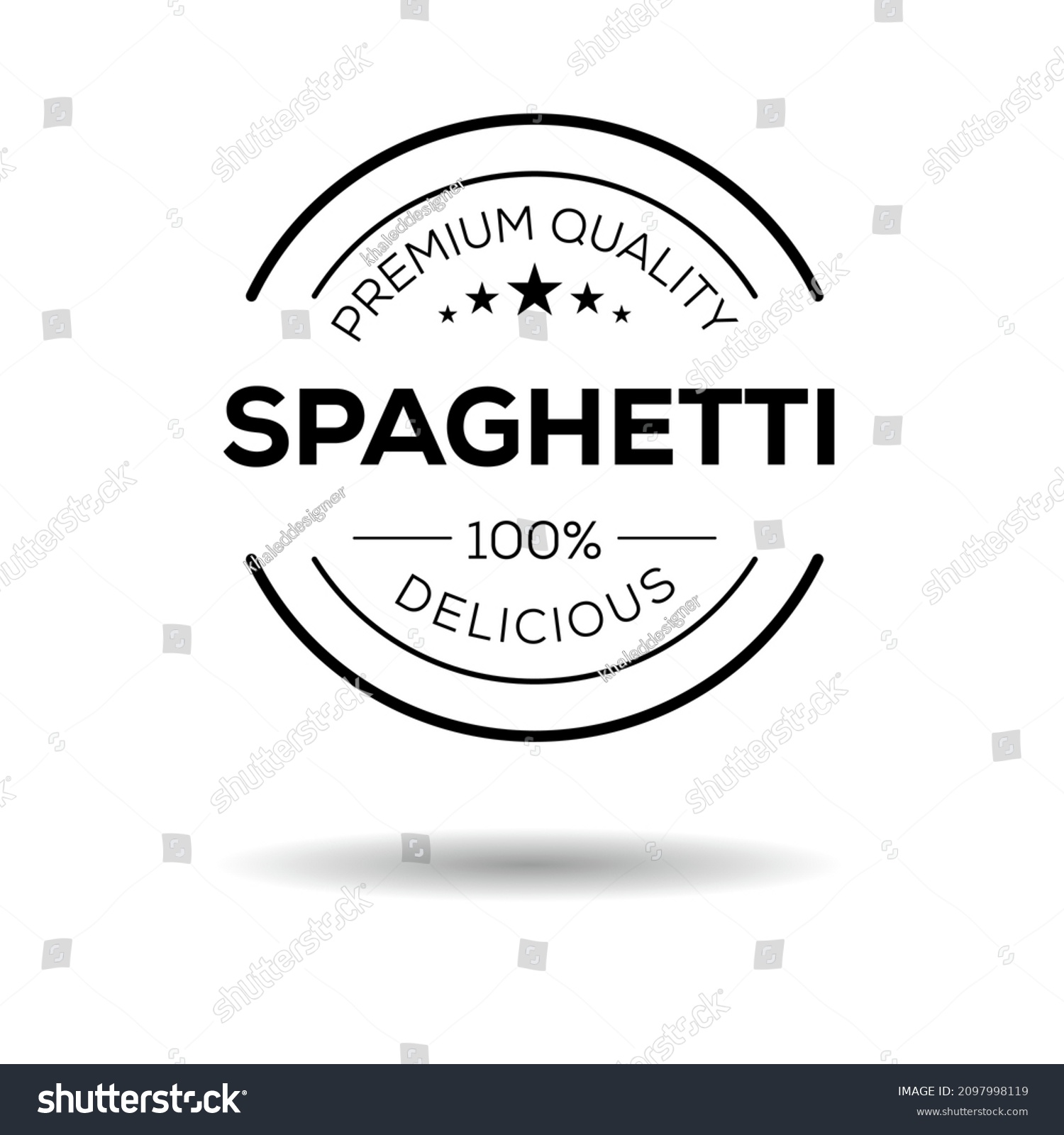 Creative Spaghetti Logo Spaghetti Sticker Vector Stock Vector (Royalty ...
