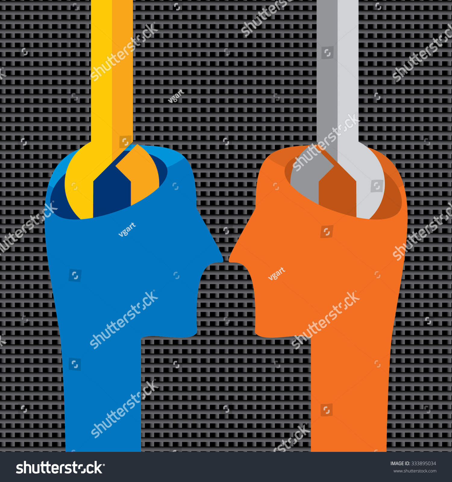 Creative Spanner Inside Human Head Vector Stock Vector (Royalty Free ...