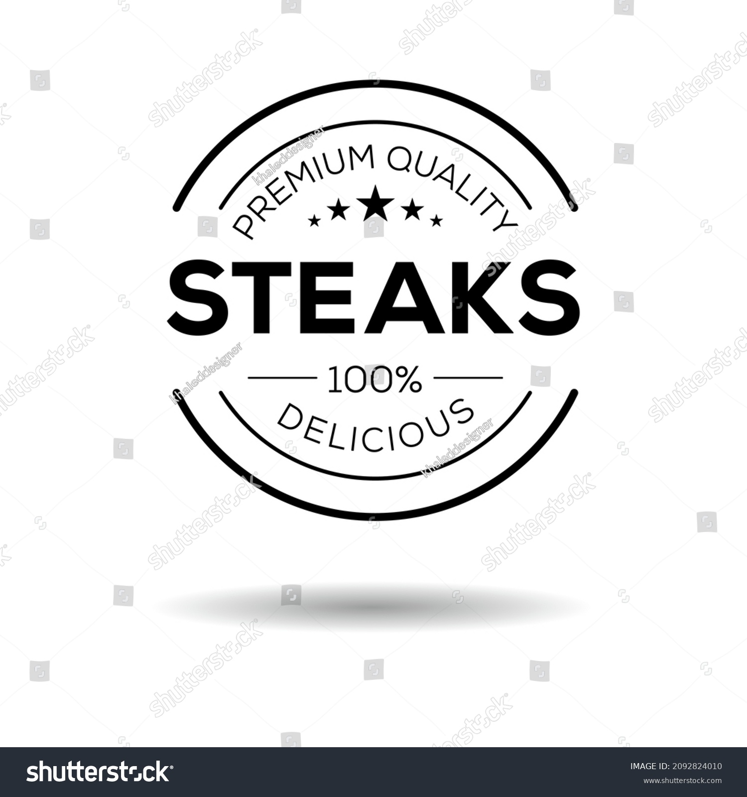 Creative Steaks Logo Steaks Sticker Vector Stock Vector (Royalty Free ...