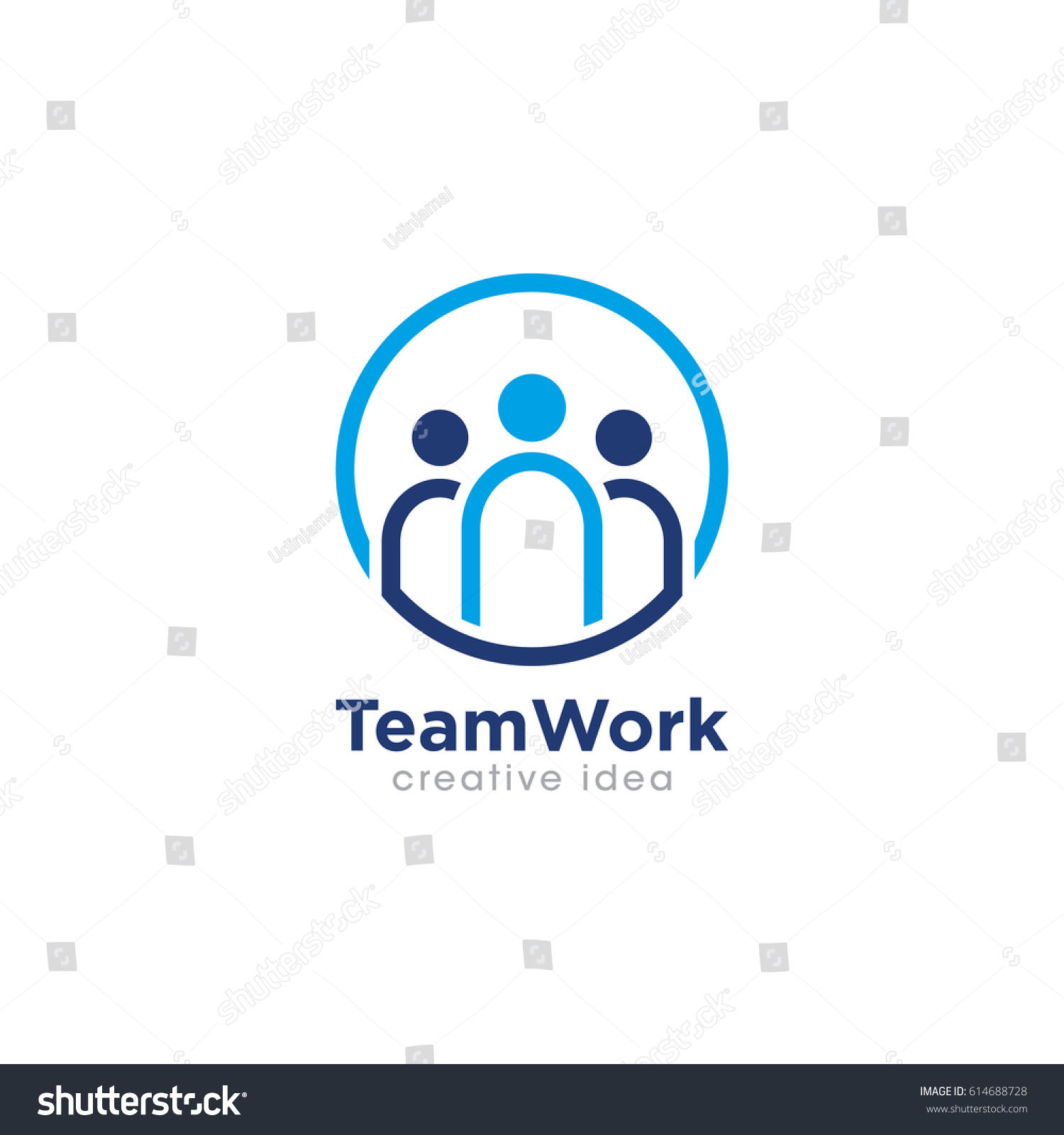 Creative Team Work Concept Logo Design Stock Vector (Royalty Free ...