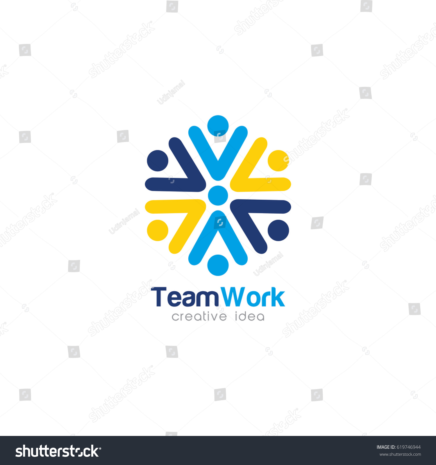 Creative Team Work Concept Logo Design Stock Vector (Royalty Free ...
