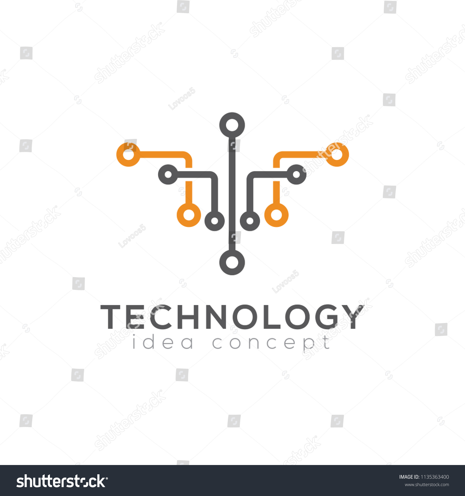 Creative Technology Concept Design Logo Template Stock Vector (Royalty ...