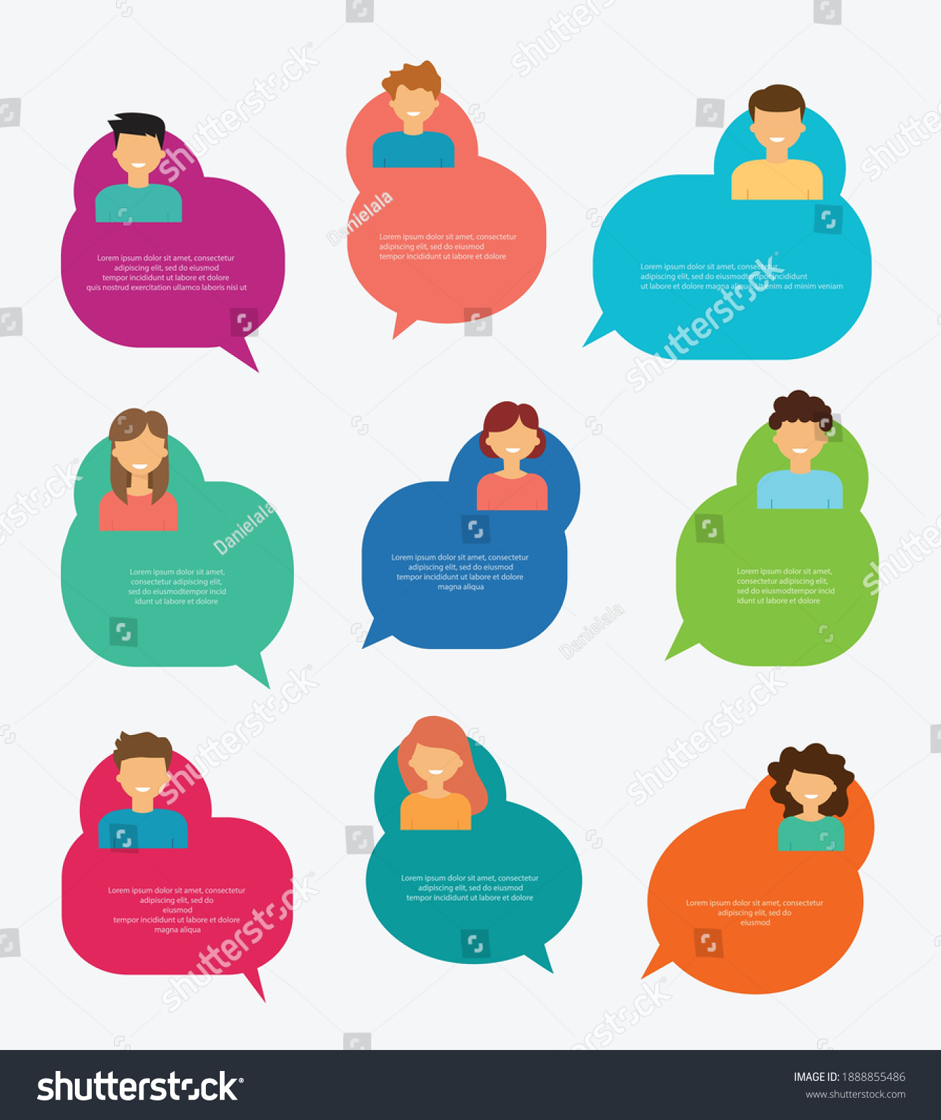 Creative Testimonials Template Speech Bubble Customer Stock Vector ...