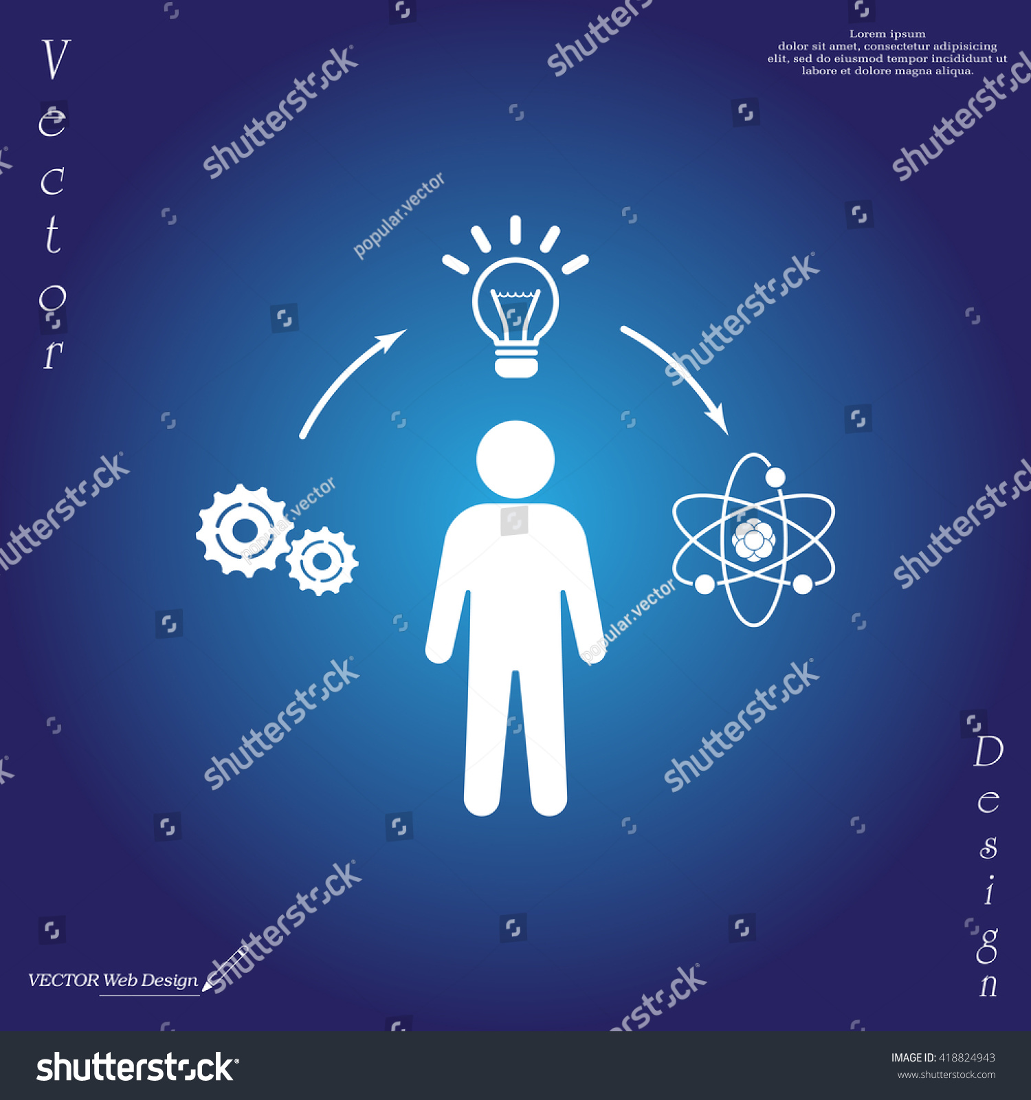 Creative Thinking Icon Stock Vector (Royalty Free) 418824943 | Shutterstock