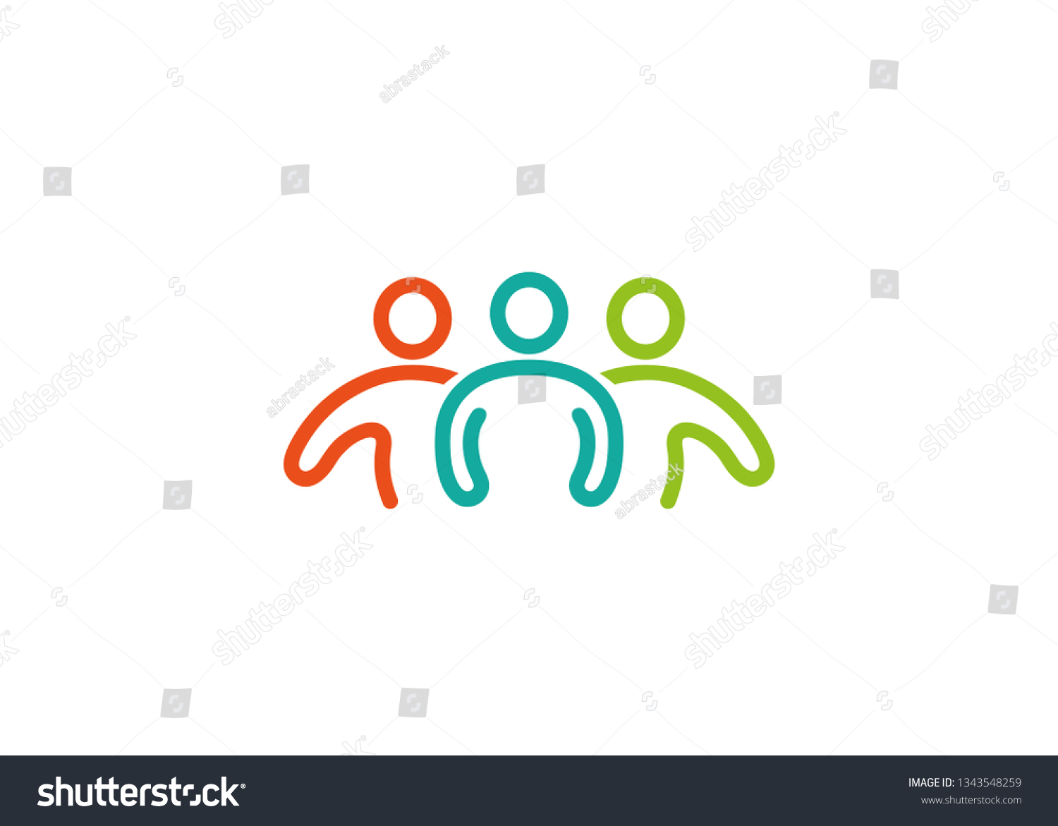 Creative Three People Symbol Logo Vector Stock Vector (Royalty Free ...