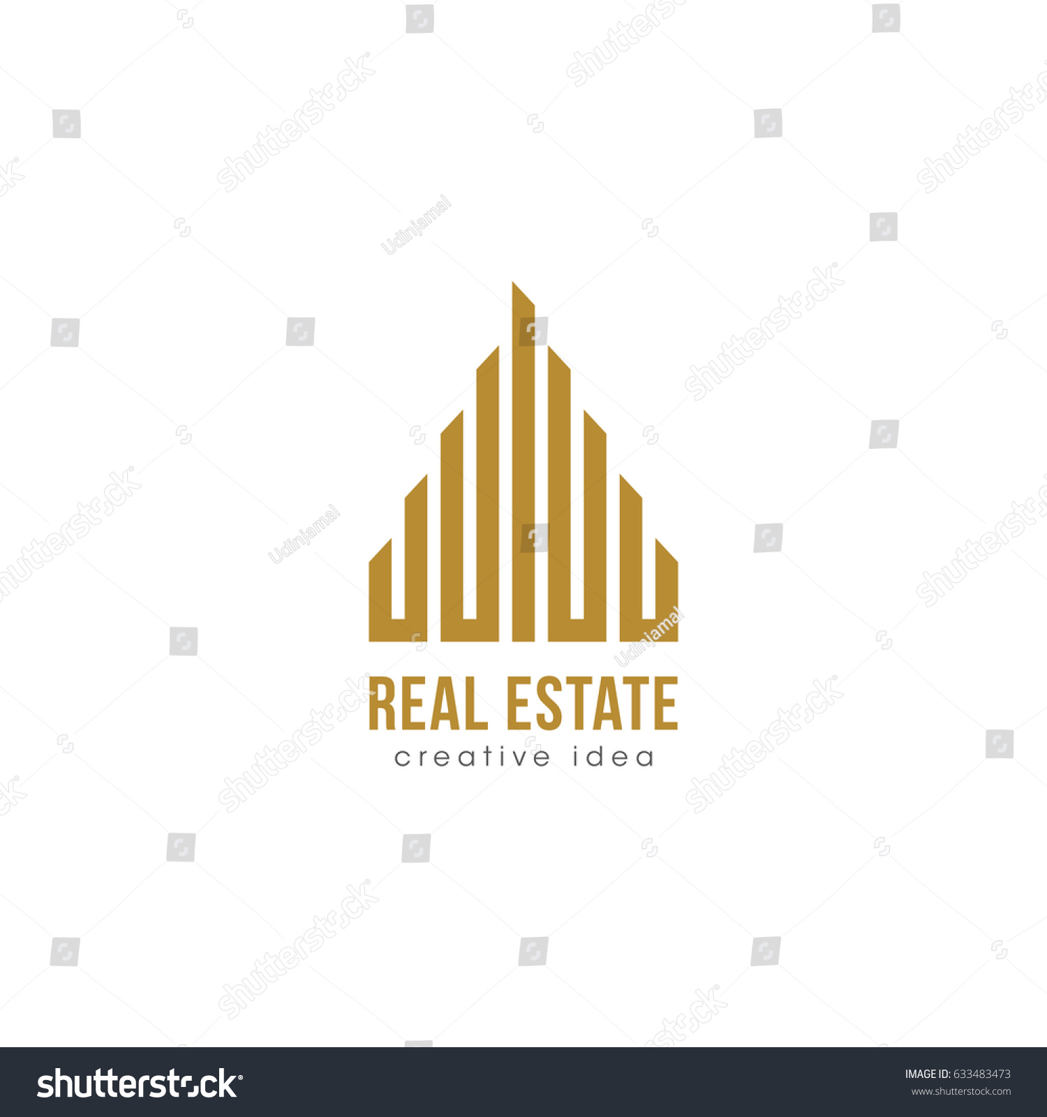 Creative Tower Building Concept Logo Design: vector de stock (libre de ...